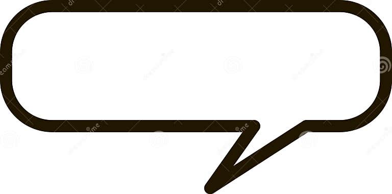 Simple, Empty Speech Bubble with Rounded Corners and a Pointed Tail ...