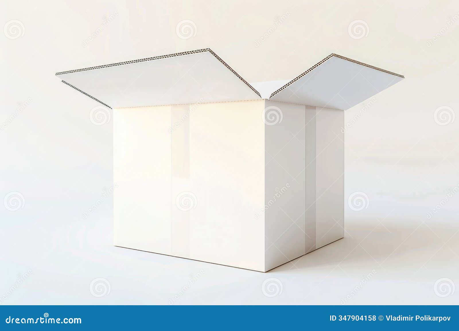 A Simple and Empty White Box on a Plain Surface Stock Photo - Image of ...