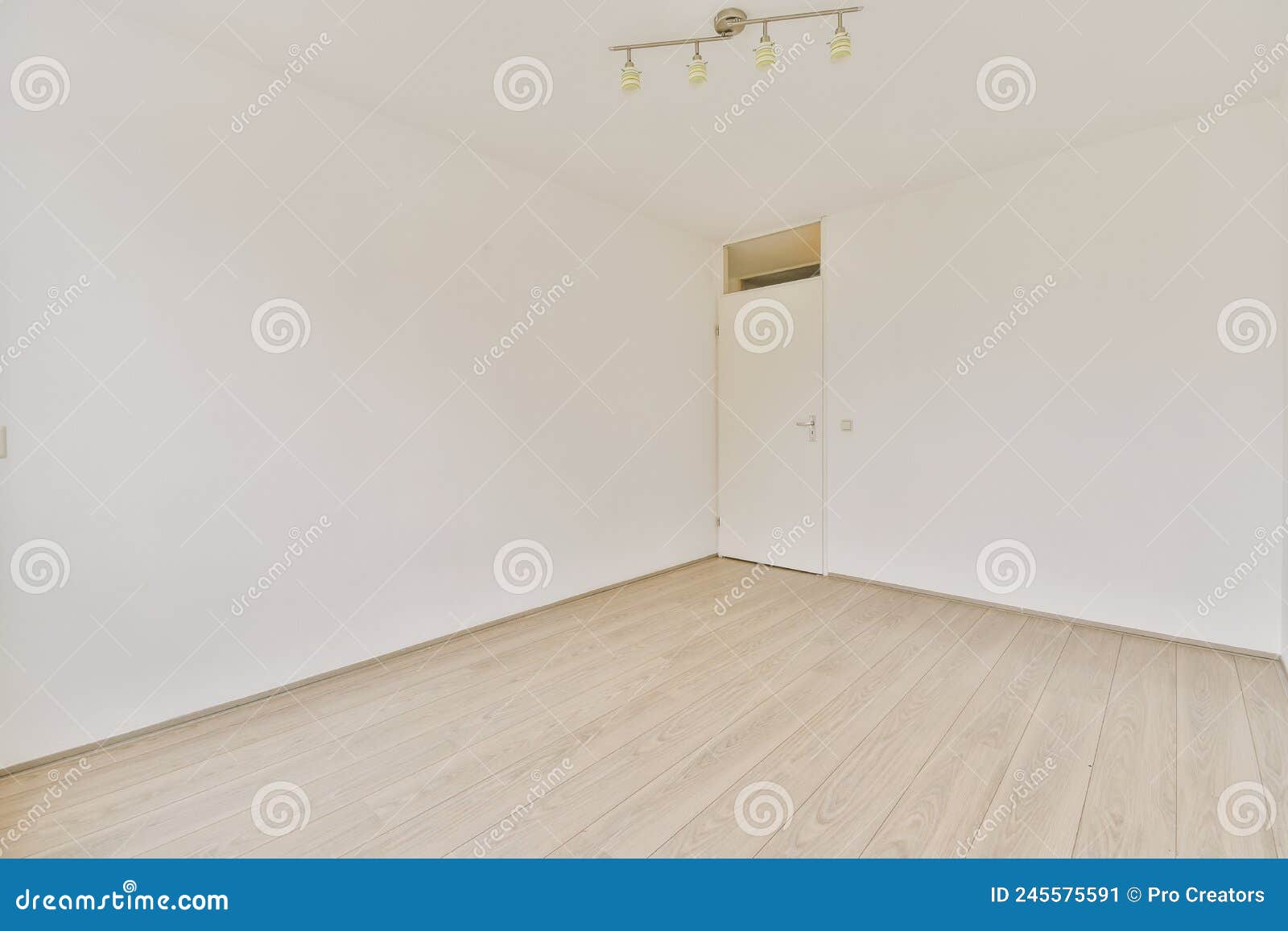 Simple empty white room stock image. Image of bright - 245575591