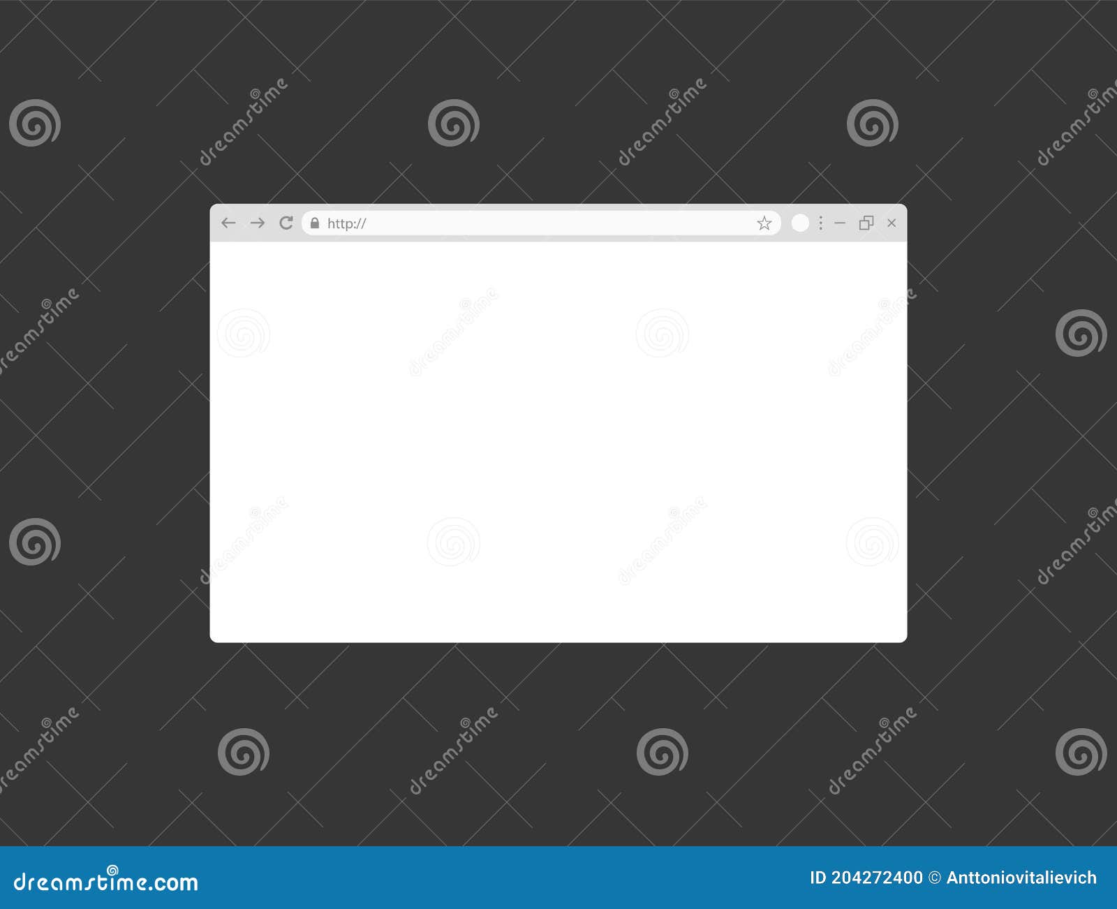 Simple Empty White Template for Web Browser. Blank Mockup Browser Page ...