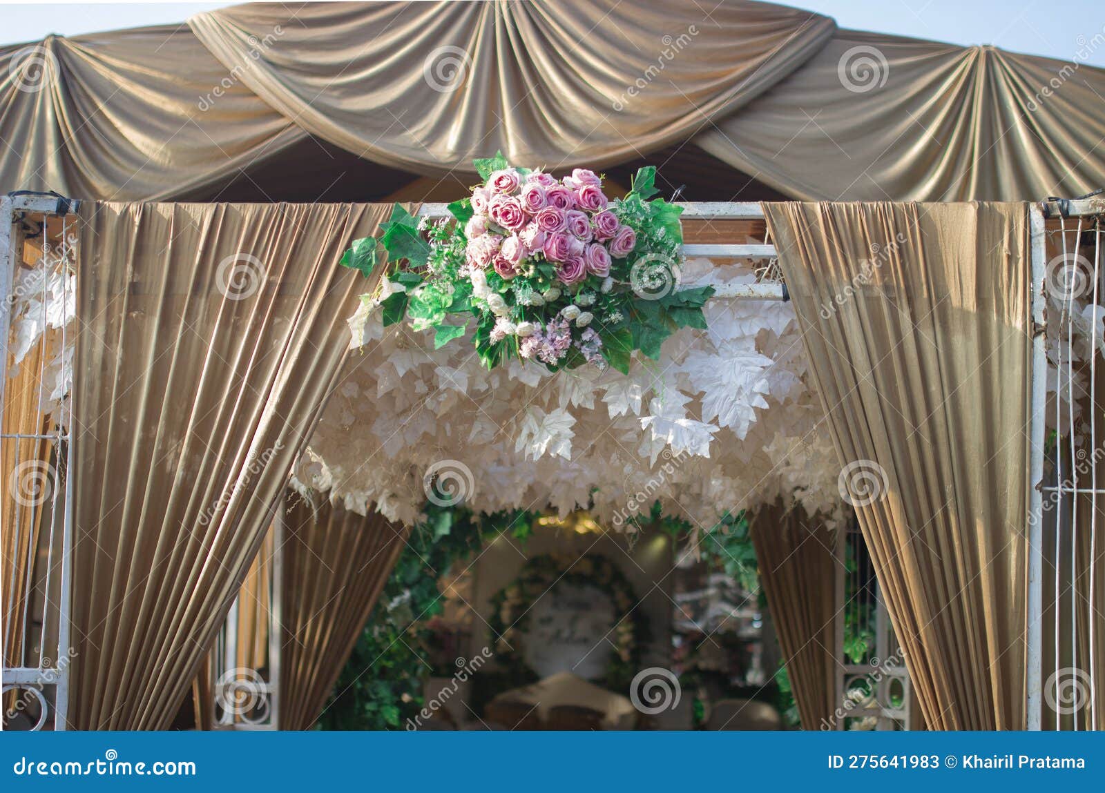 A Simple Entrance Gate of Wedding Decoration Stock Image - Image of ...