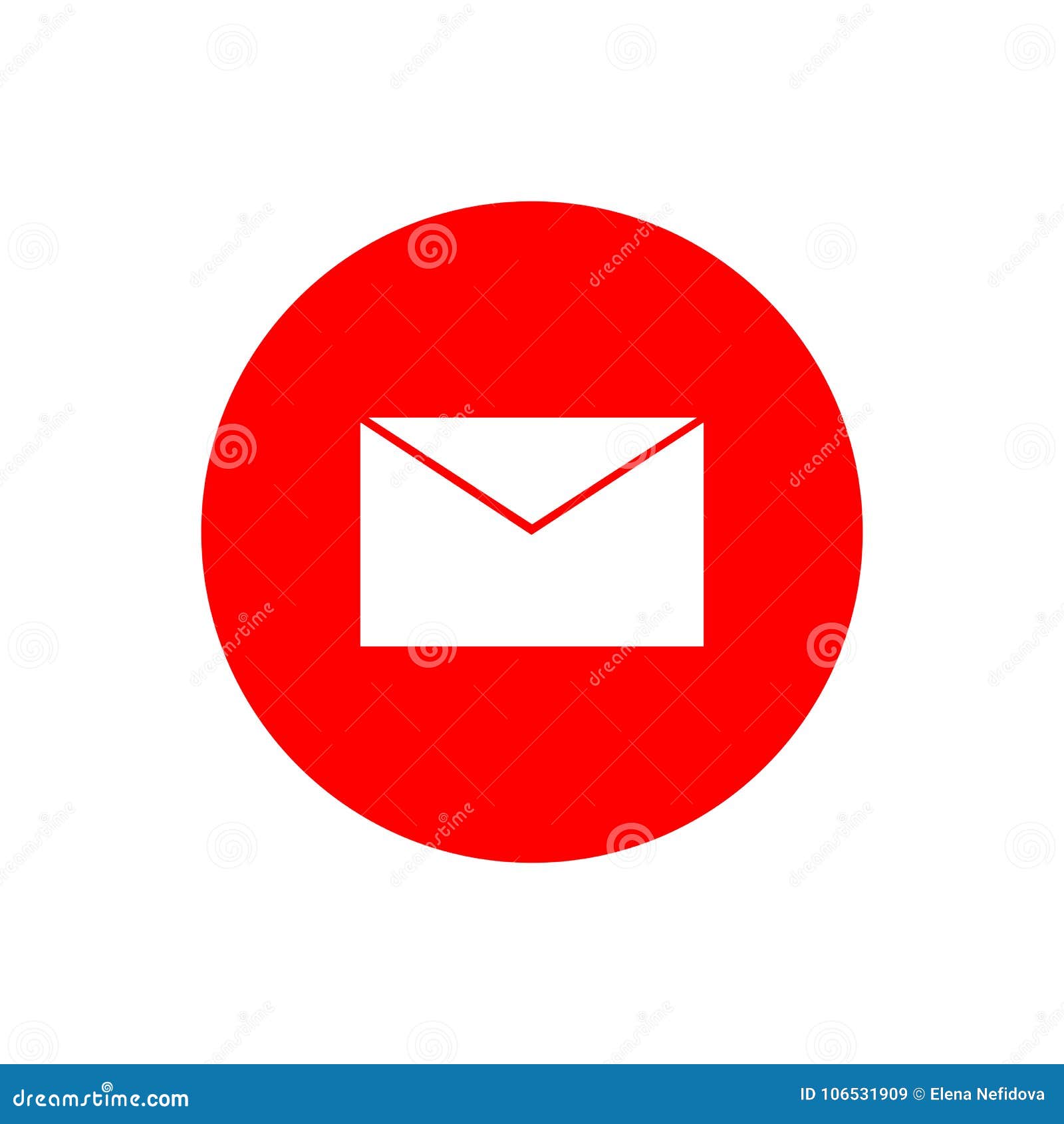 Simple envelope icon stock vector. Illustration of letter - 106531909