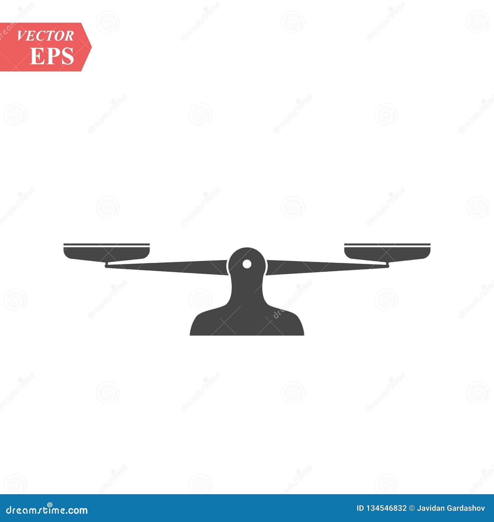 Simple Equal Balance Scale Icon Vector Logo Template Stock Illustration ...