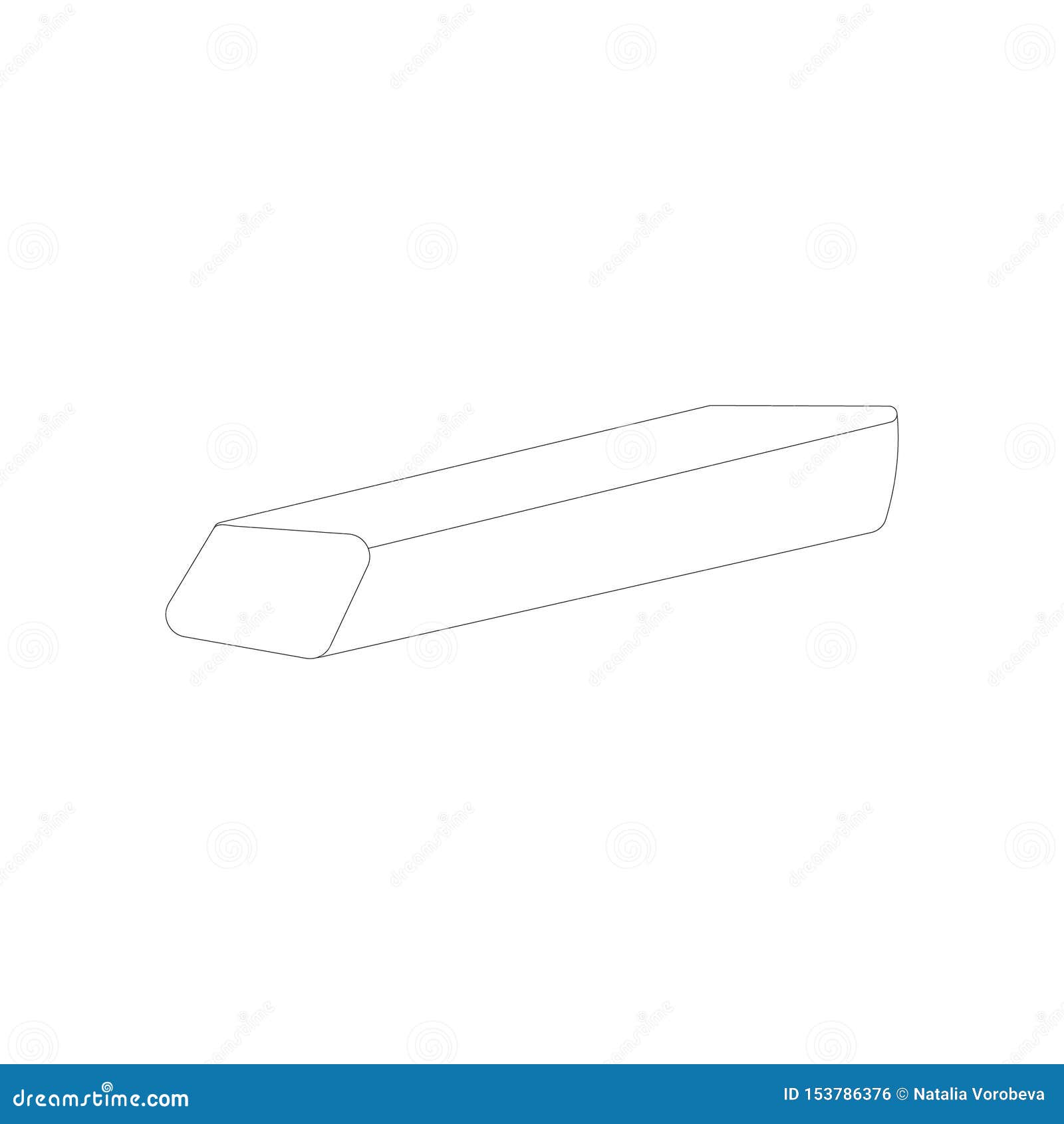 Simple Eraser Icon in Outline Style Isolated on White Background Stock ...