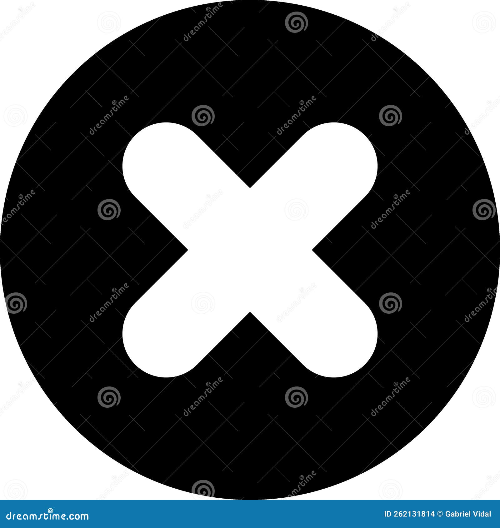 Error Icon in Black and White, Button with Error Sign, Button with ...