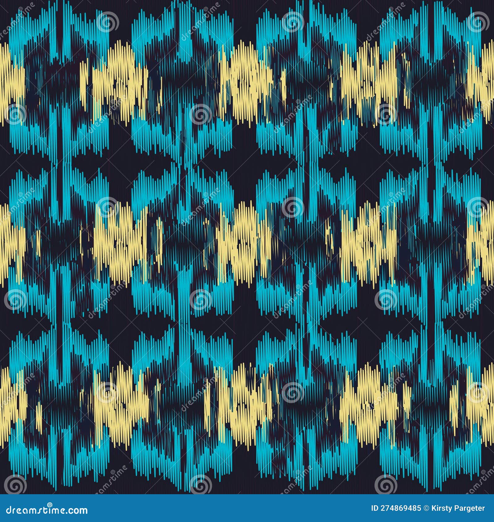 Simple Ethnic Styled Pattern in IKAT Style Design 0504 Stock Vector ...