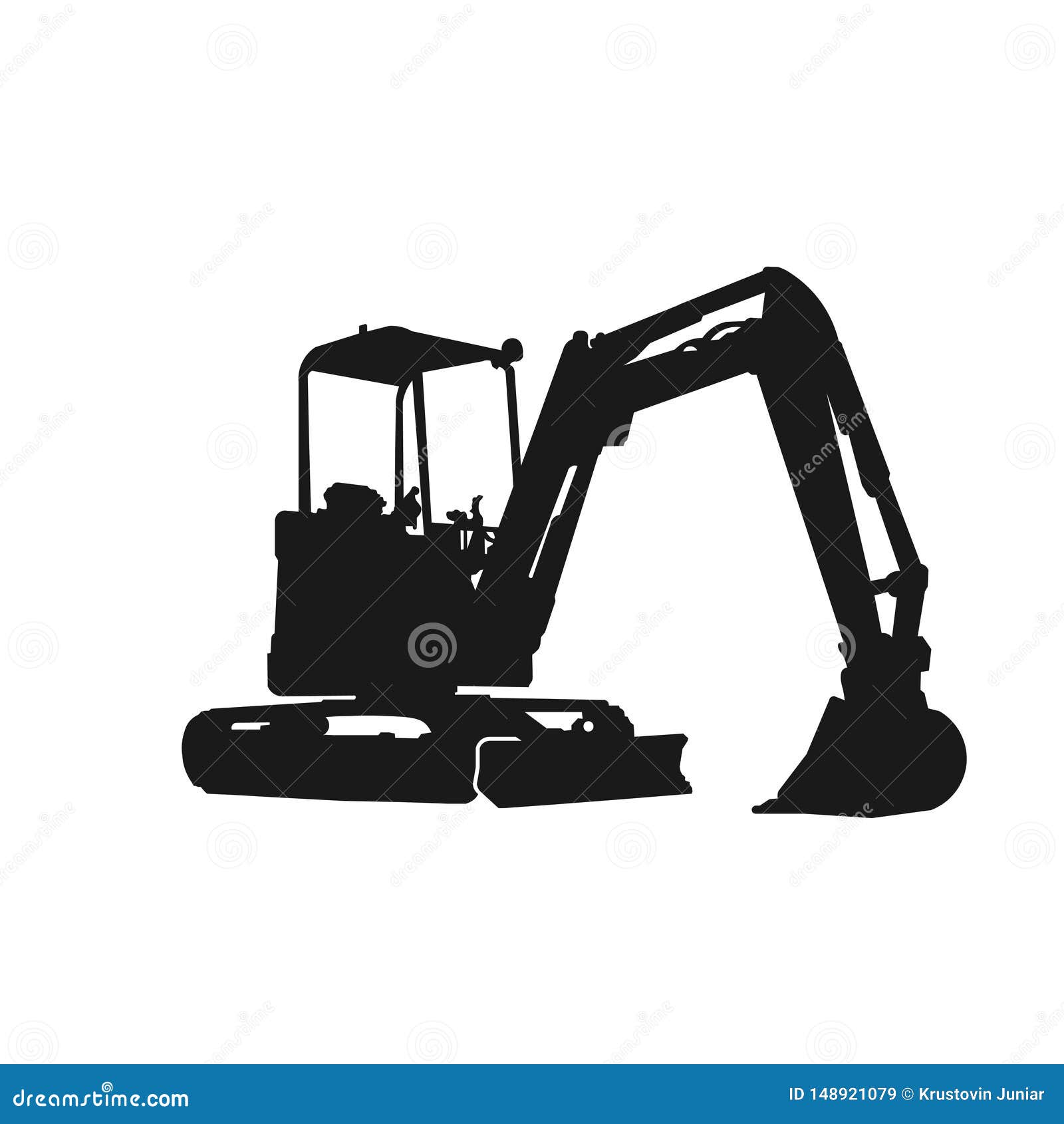 Excavator Silhouette Design Stock Vector - Illustration of business ... Excavator Silhouette Design Stock Vector - Illustration of business ...