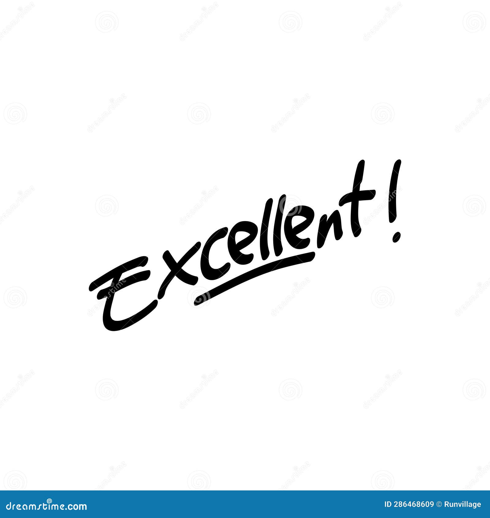 Simple Excellence Word Text. Black and White Stock Illustration ...