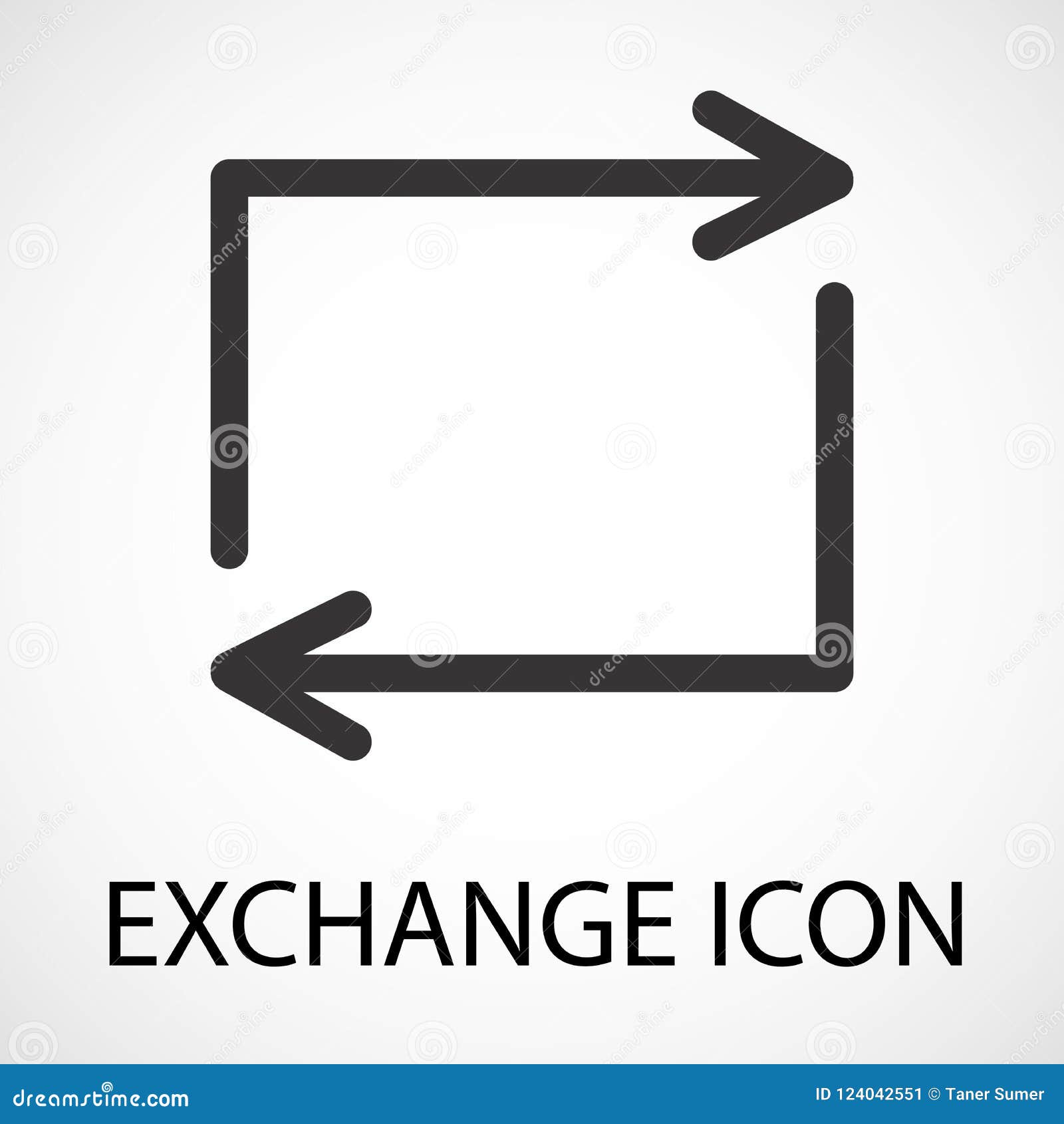 Simple Exchange Line Art Icon, Vector Stock Vector - Illustration of ...