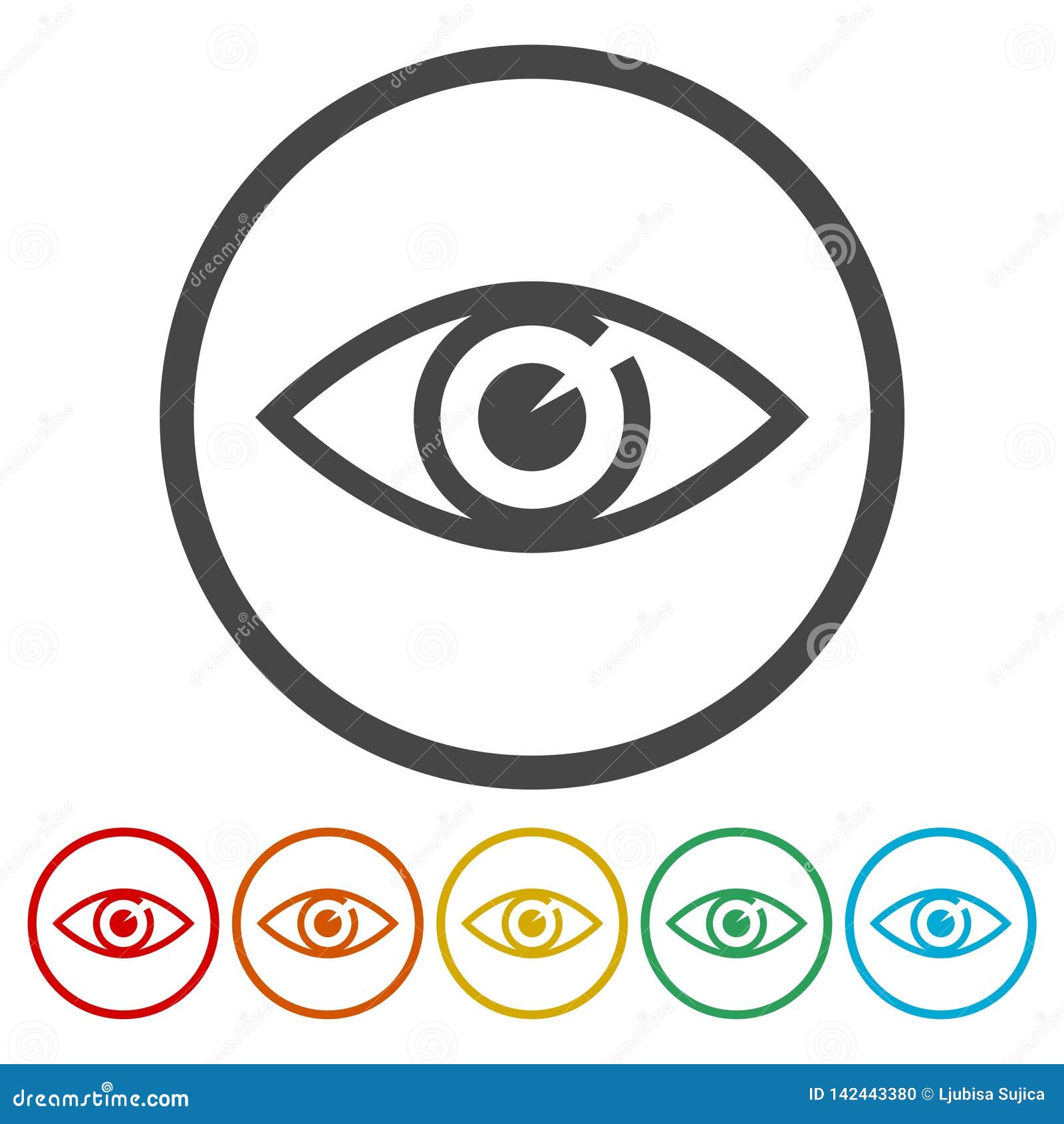 Simple eye icon, eye logo stock vector. Illustration of medicine ...
