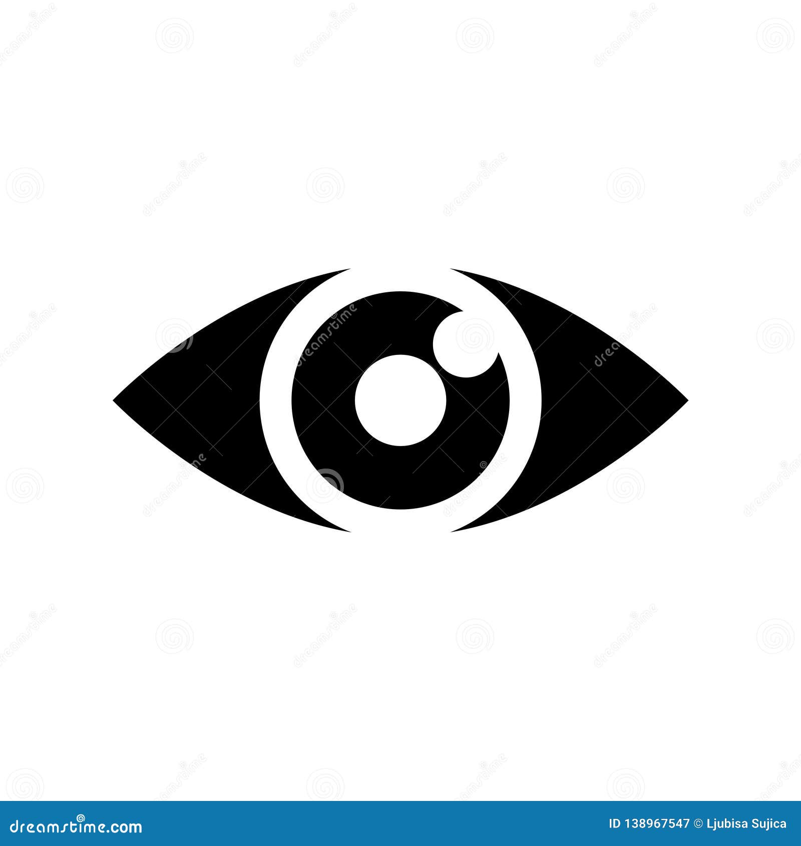 Simple Eye Icon, Sign or Logo Stock Vector - Illustration of anatomy ...