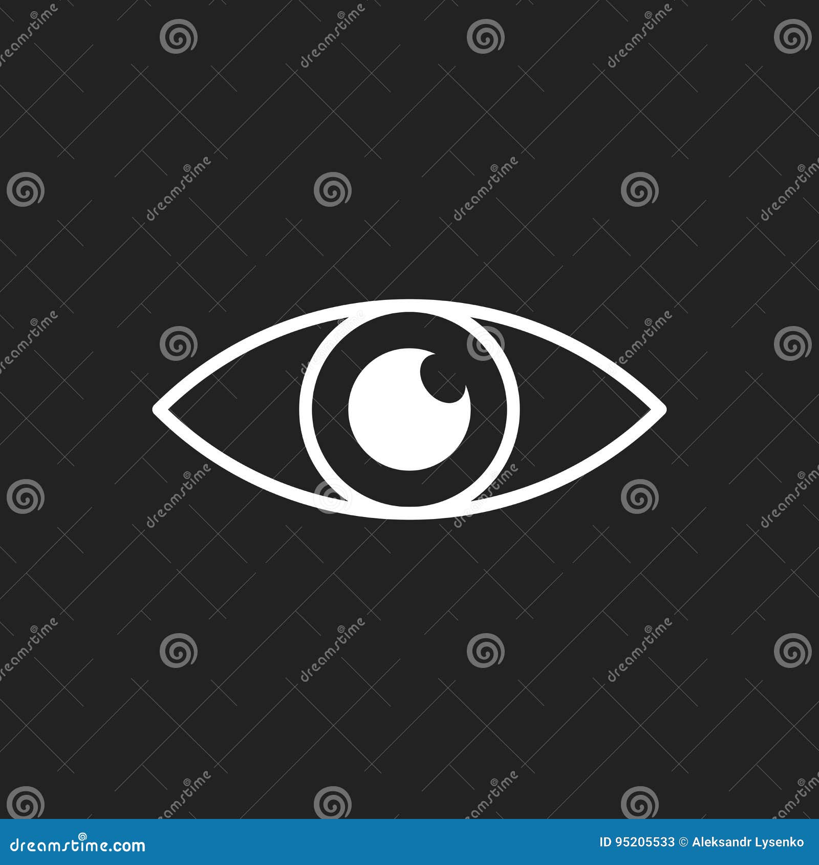 Simple Eye Icon Vector. Eyesight Pictogram in Flat Style Stock Vector ...