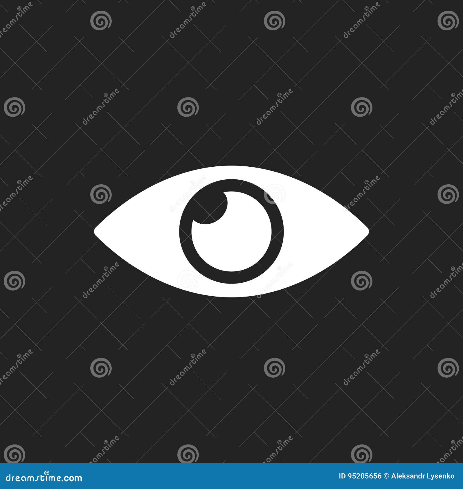 Simple Eye Icon Vector. Eyesight Pictogram in Flat Style Stock Vector ...