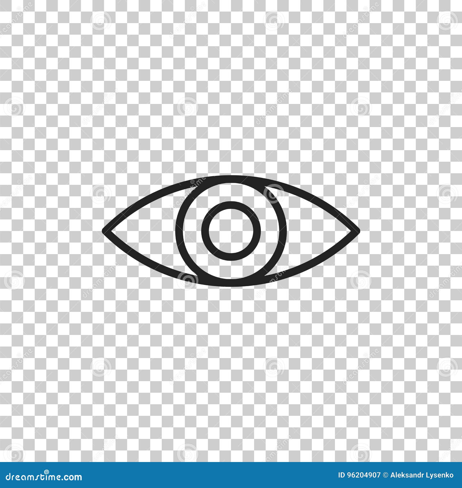 Simple Eye Icon Vector. Eyesight Pictogram in Flat Style Stock Vector ...