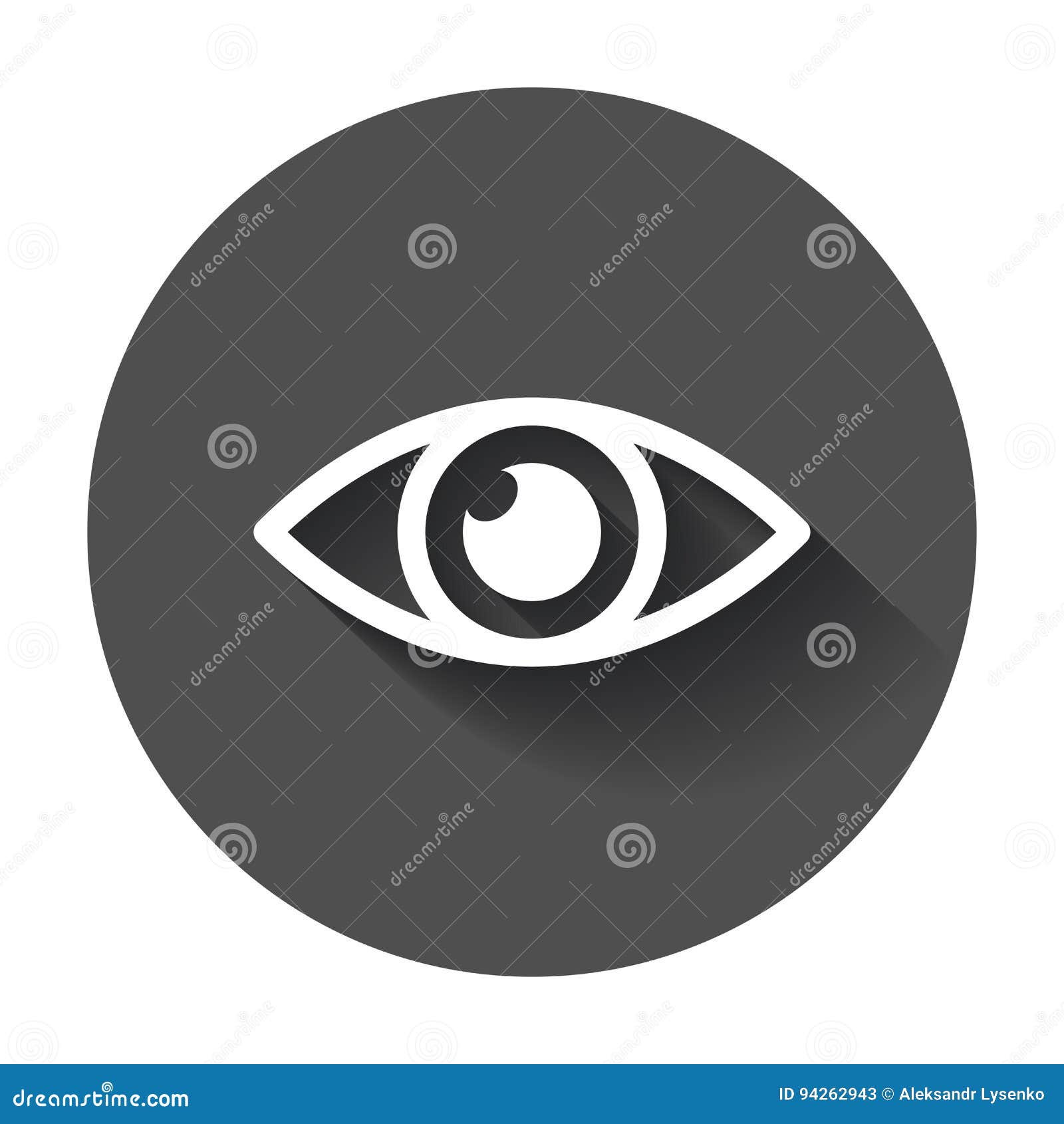 Simple eye icon vector. stock vector. Illustration of outline - 94262943