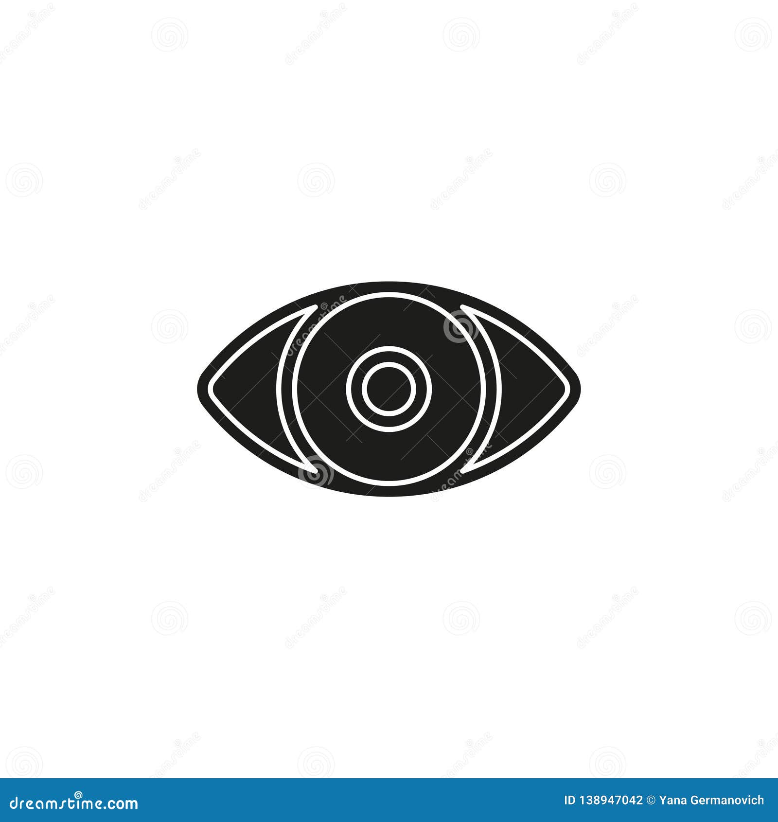Simple Eye Vector Icon stock illustration. Illustration of concept ...