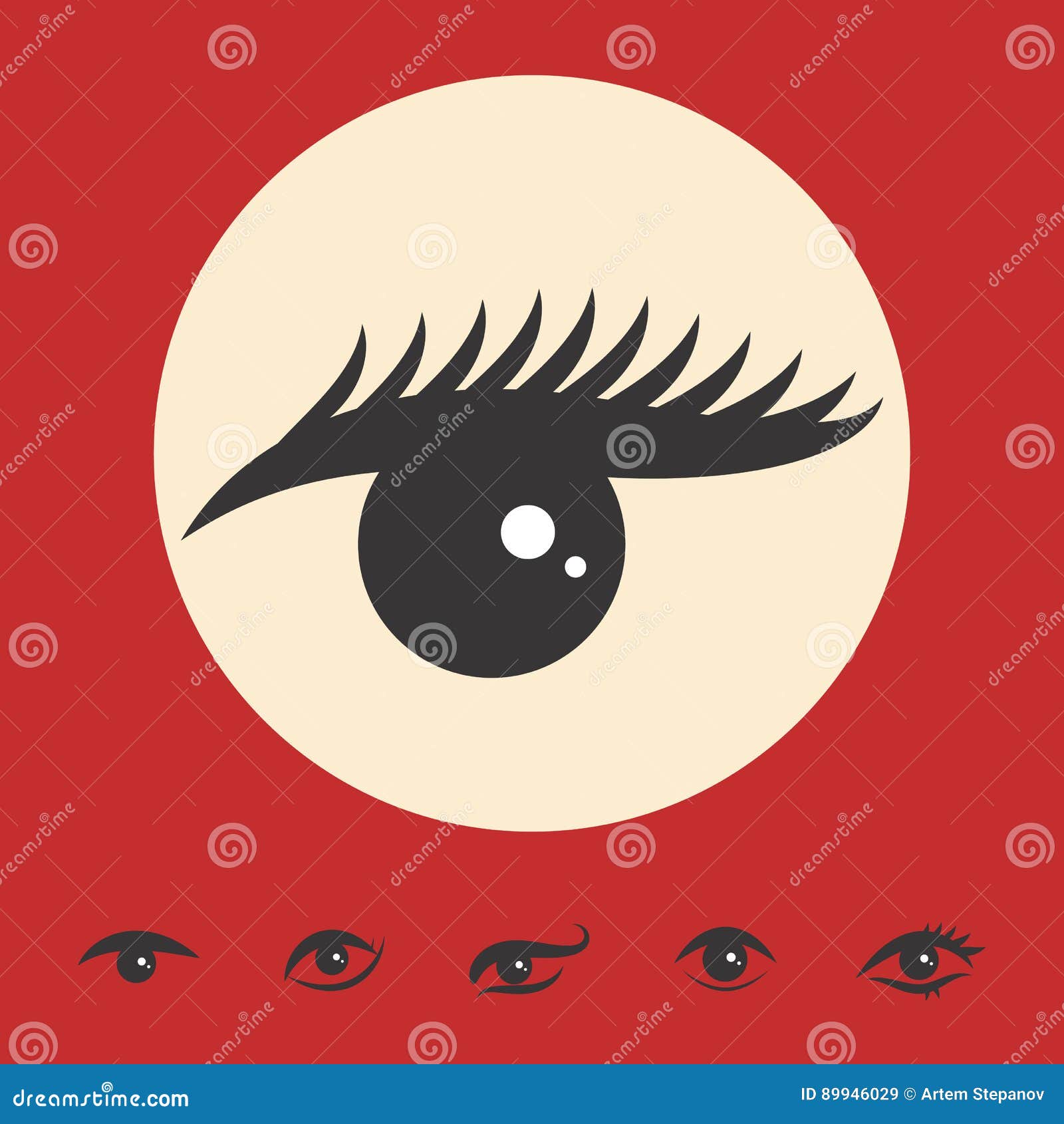 Simple Eye Vector Icon Isolated Stock Vector - Illustration of lens ...