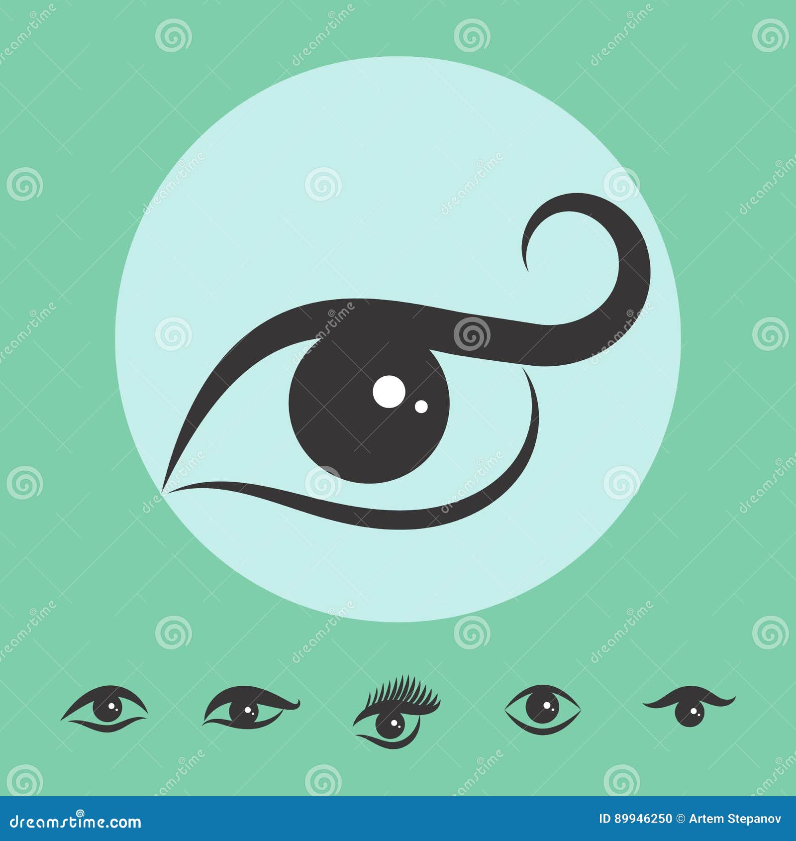 Simple Eye Vector Icon Isolated Stock Vector - Illustration of element ...