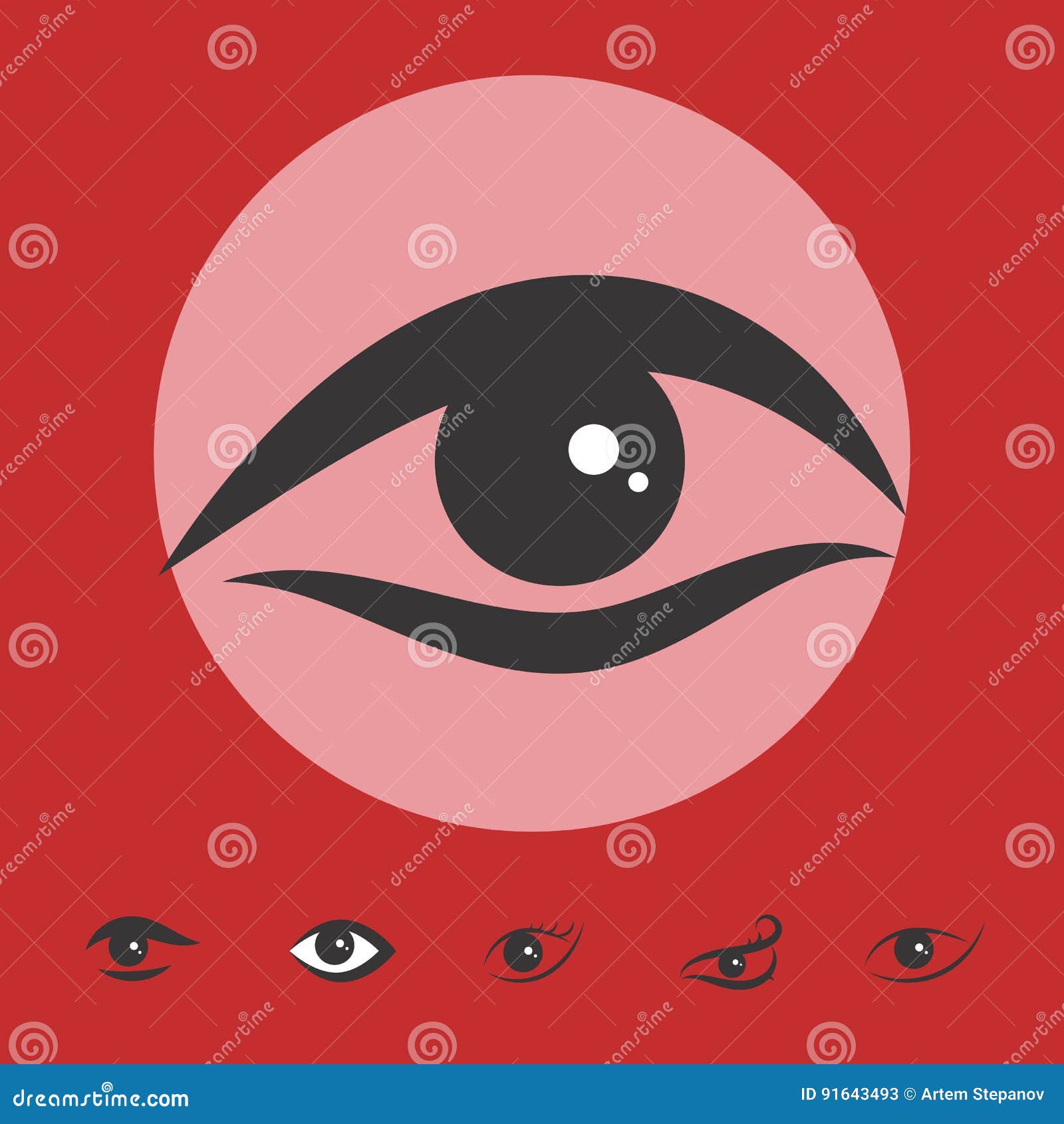 Simple Eye Vector Icon stock vector. Illustration of sign - 91643493