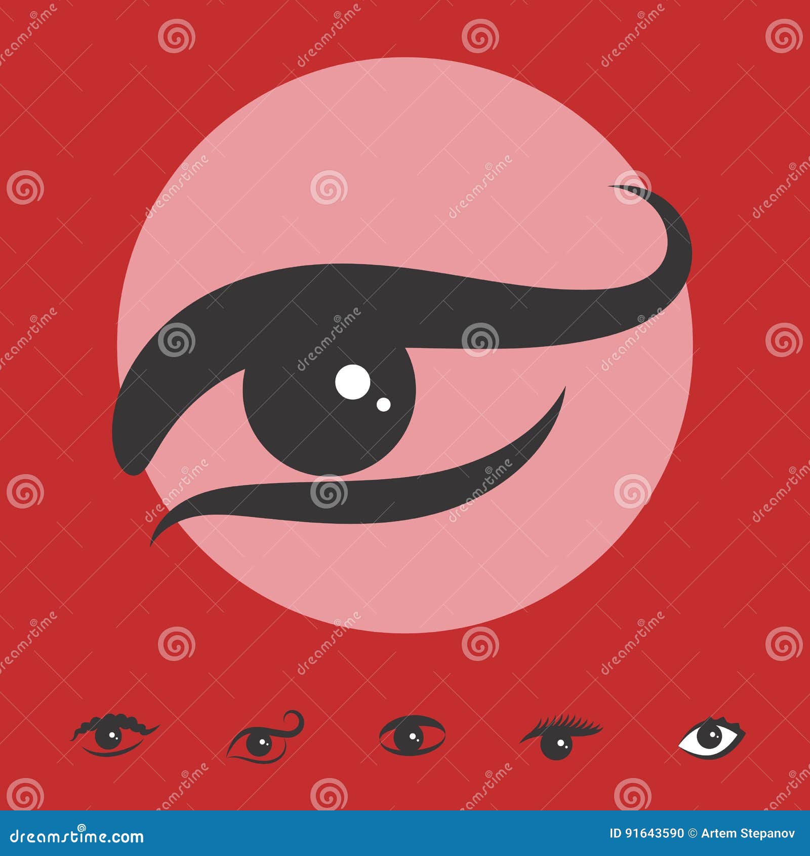 Simple Eye Vector Icon stock vector. Illustration of sign - 91643590
