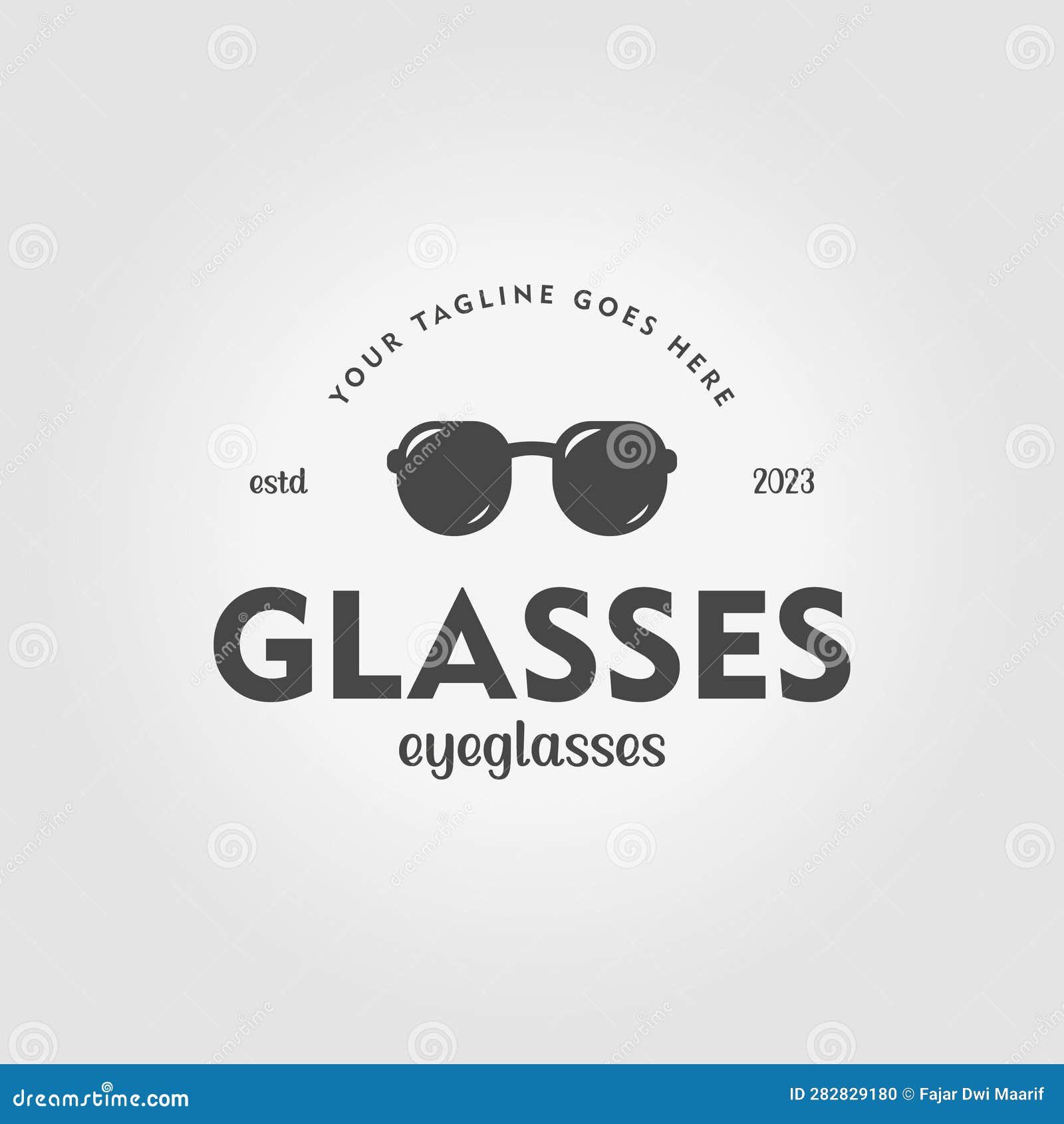 Simple Eyeglass Logo Icon Design Vintage Vector Illustration Stock ...