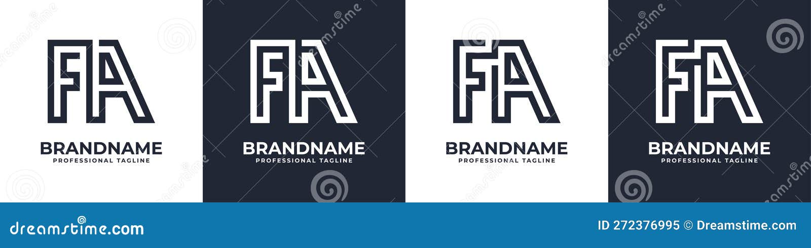 Simple FA Monogram Logo, Suitable for Any Business with FA or AF ...