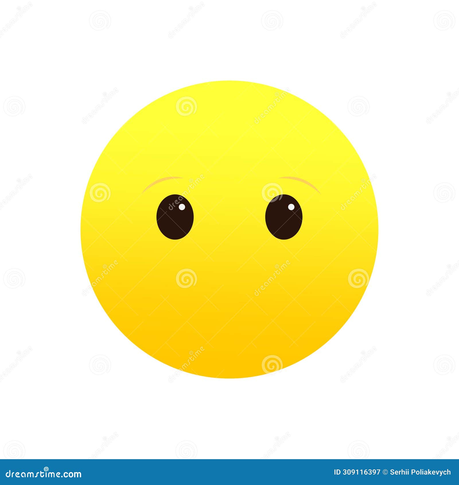 Simple Face Emoji. Serene Expression. Vector Illustration. EPS 10 Stock ...