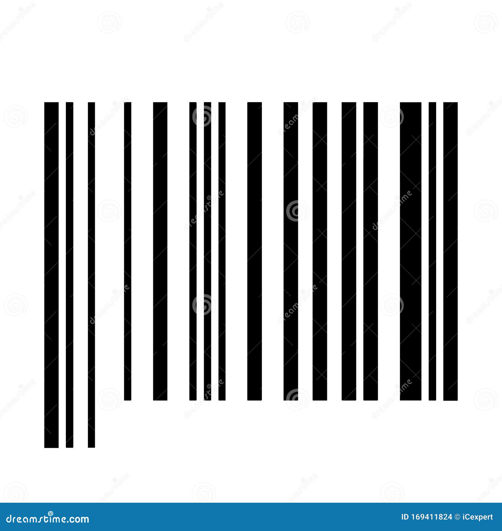 Simple fake bar code stock vector. Illustration of retail - 169411824