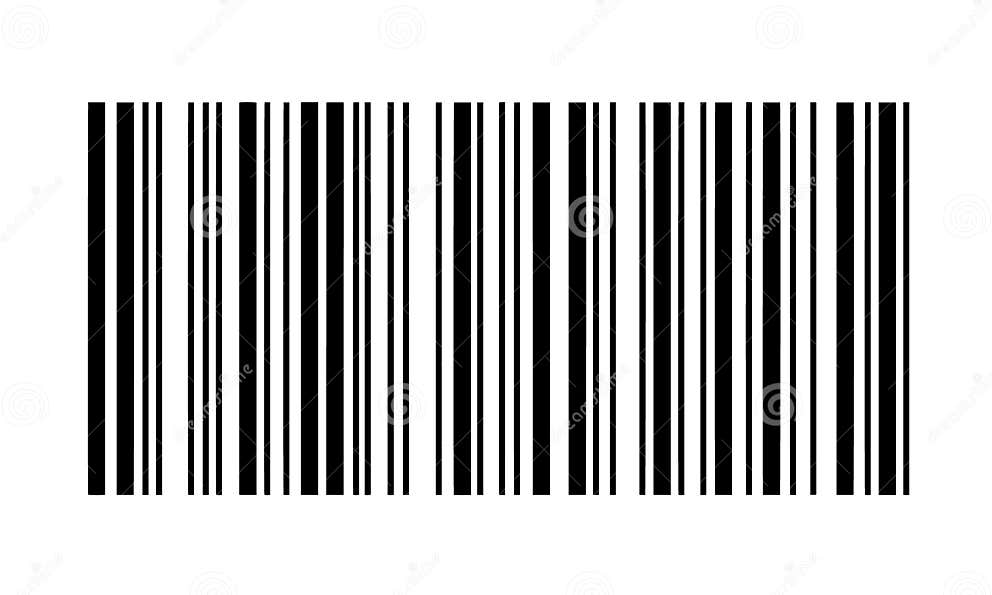 Simple Fake Bar Code Symbol Stock Vector - Illustration of last, retail ...