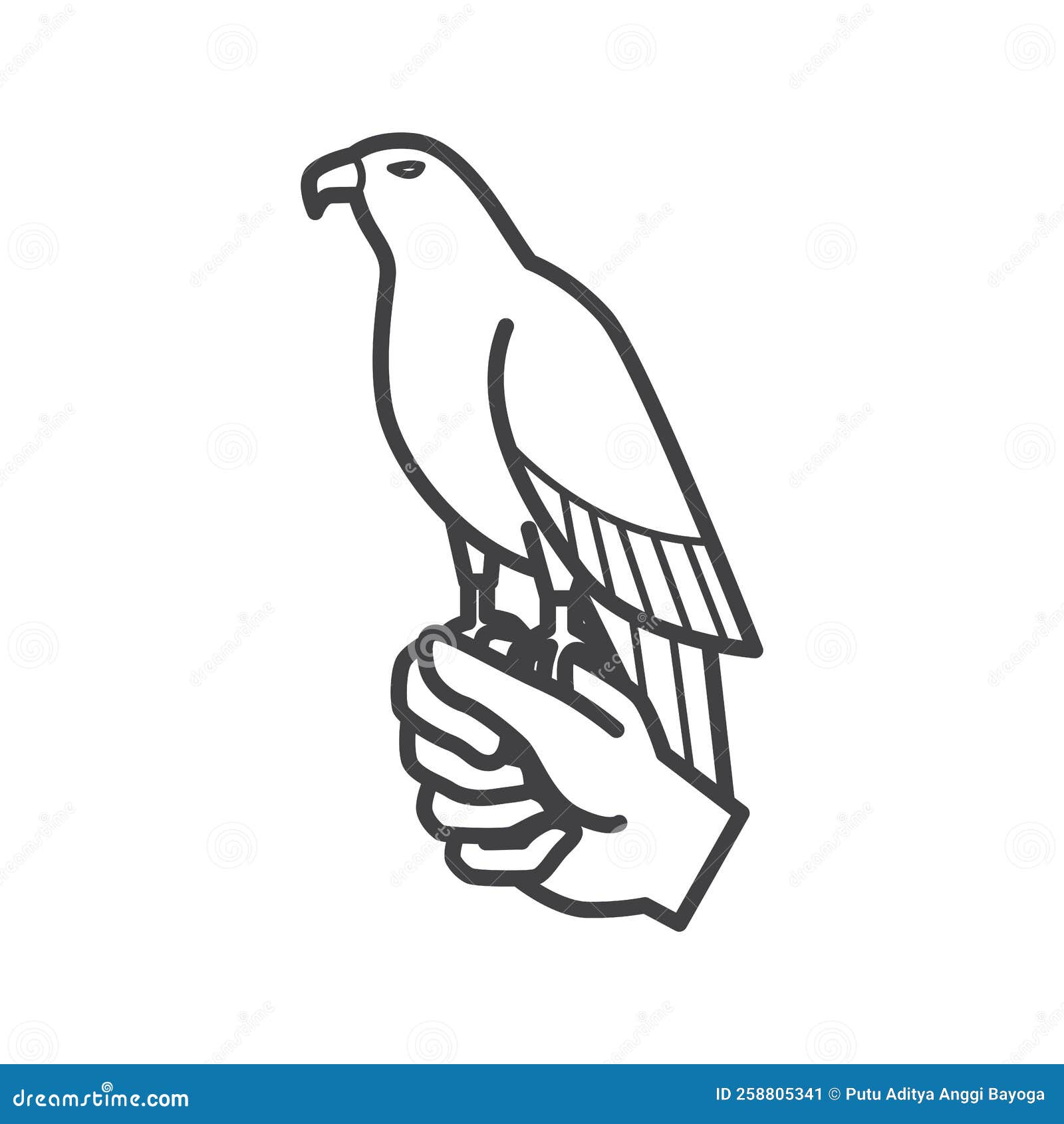 Simple falcon training stock vector. Illustration of training - 258805341