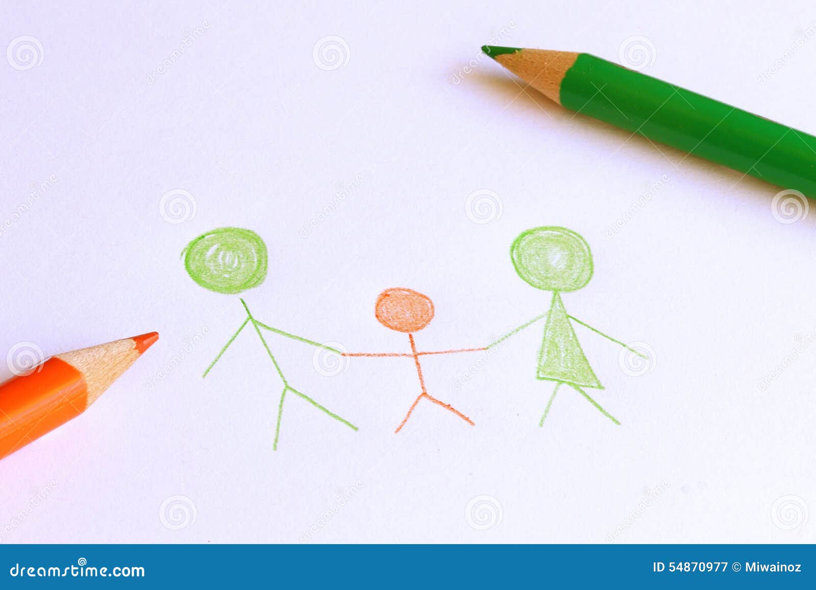 Simple Family Drawing stock image. Image of green, family - 54870977