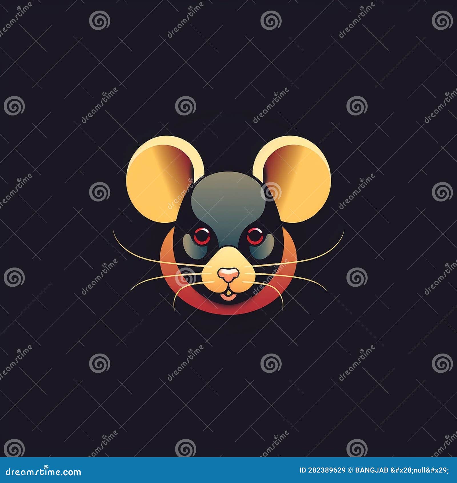 Simple Fancy Rat Logo Illustration Stock Illustration - Illustration of ...