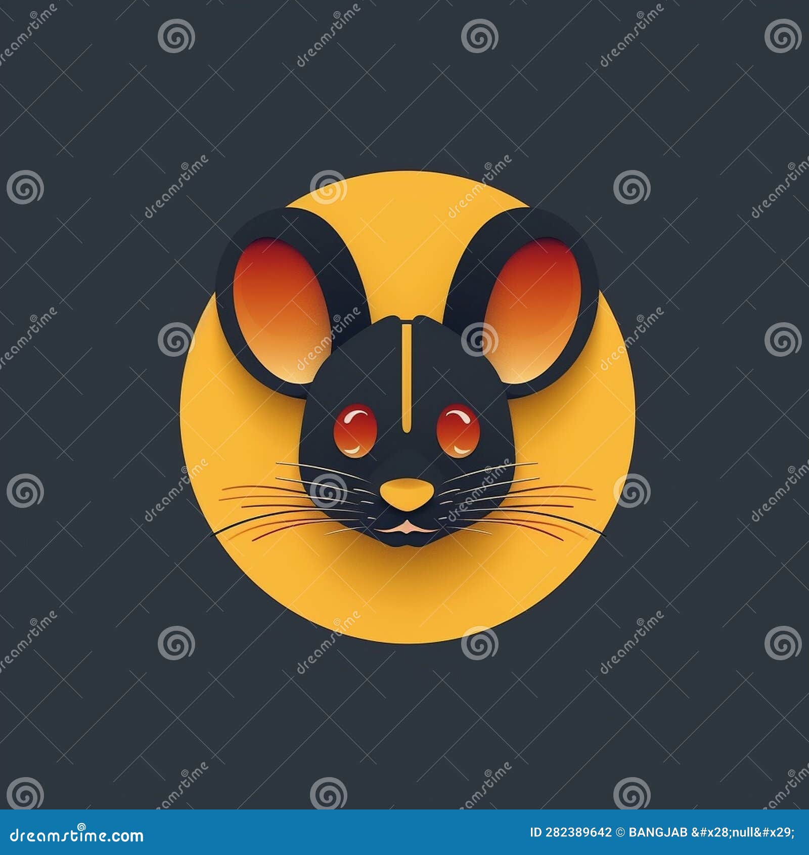Simple Fancy Rat Logo Illustration Stock Illustration - Illustration of ...