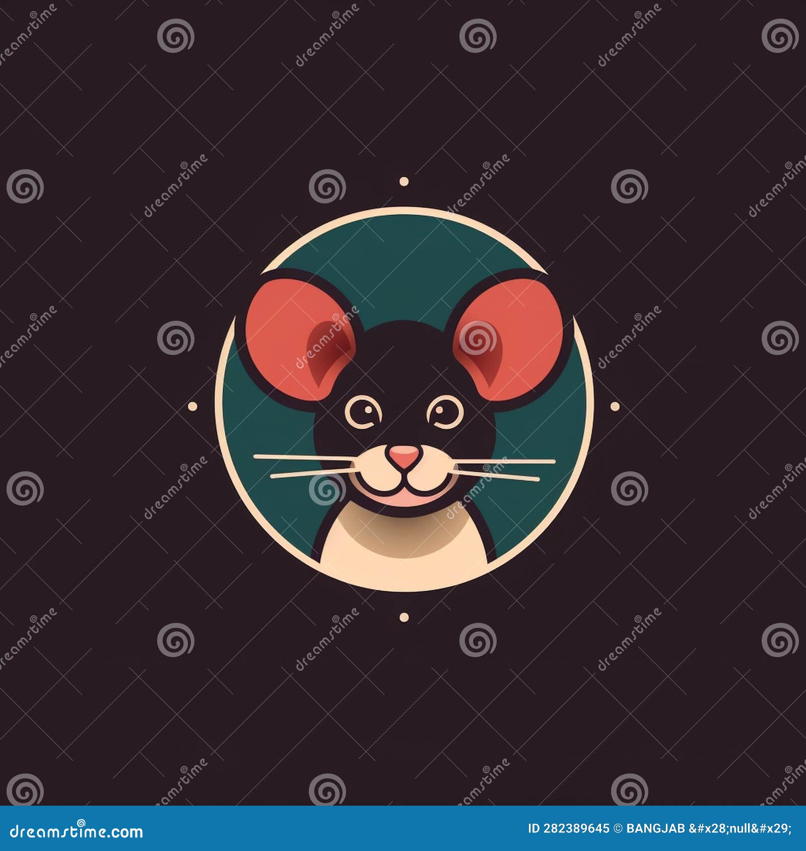 Simple Fancy Rat Logo Illustration Stock Illustration - Illustration of ...