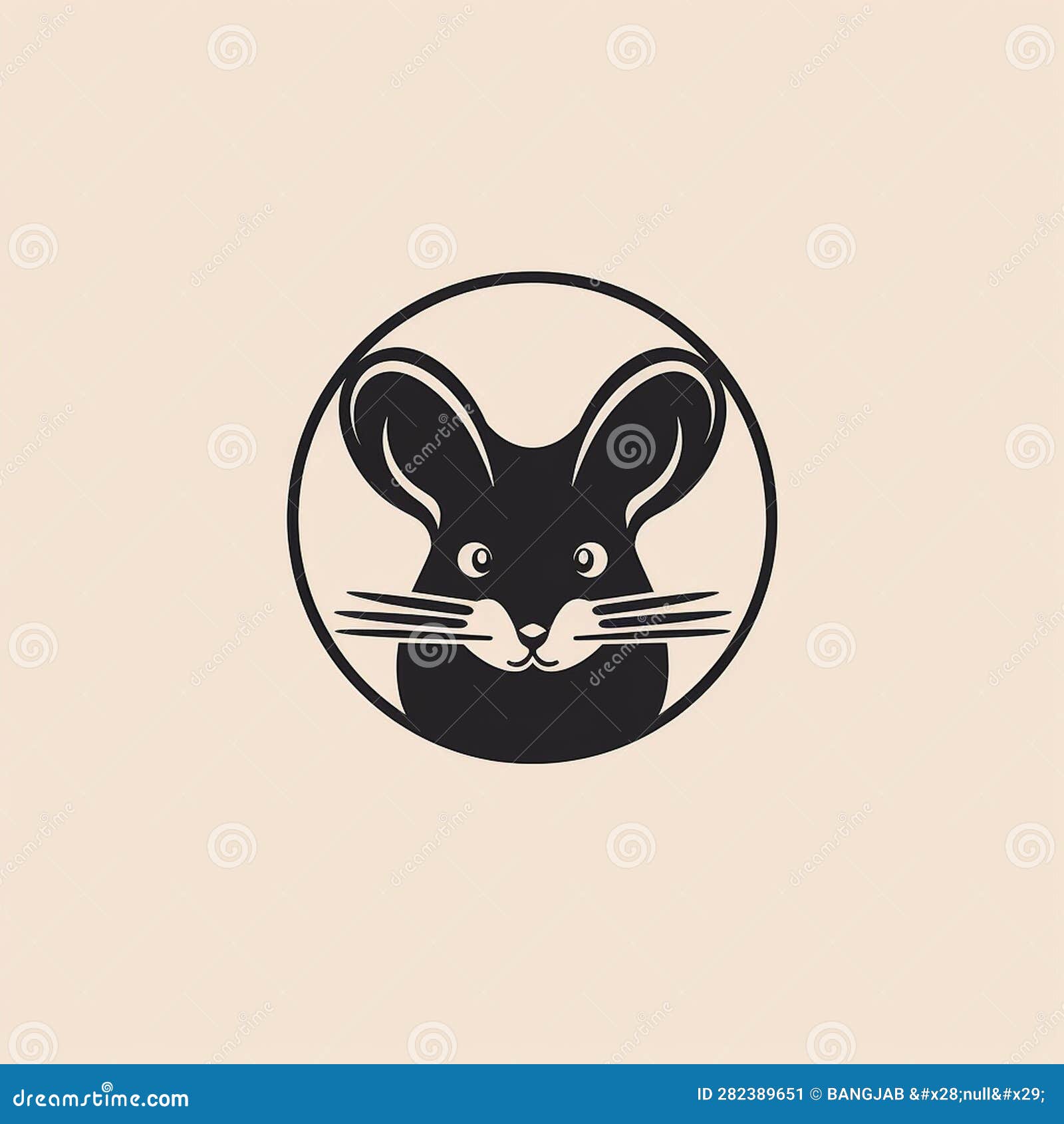 Simple Fancy Rat Logo Illustration Stock Illustration - Illustration of ...