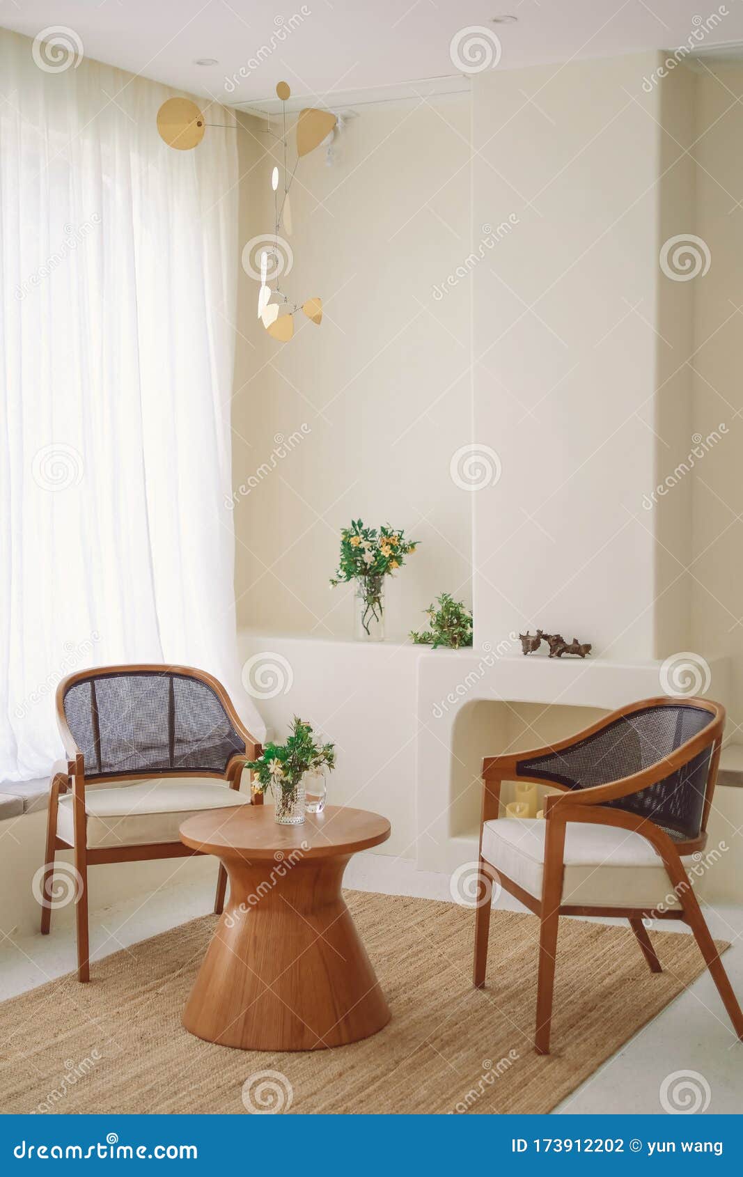 Simple Fashion Interior Space Design Stock Photo - Image of living ...