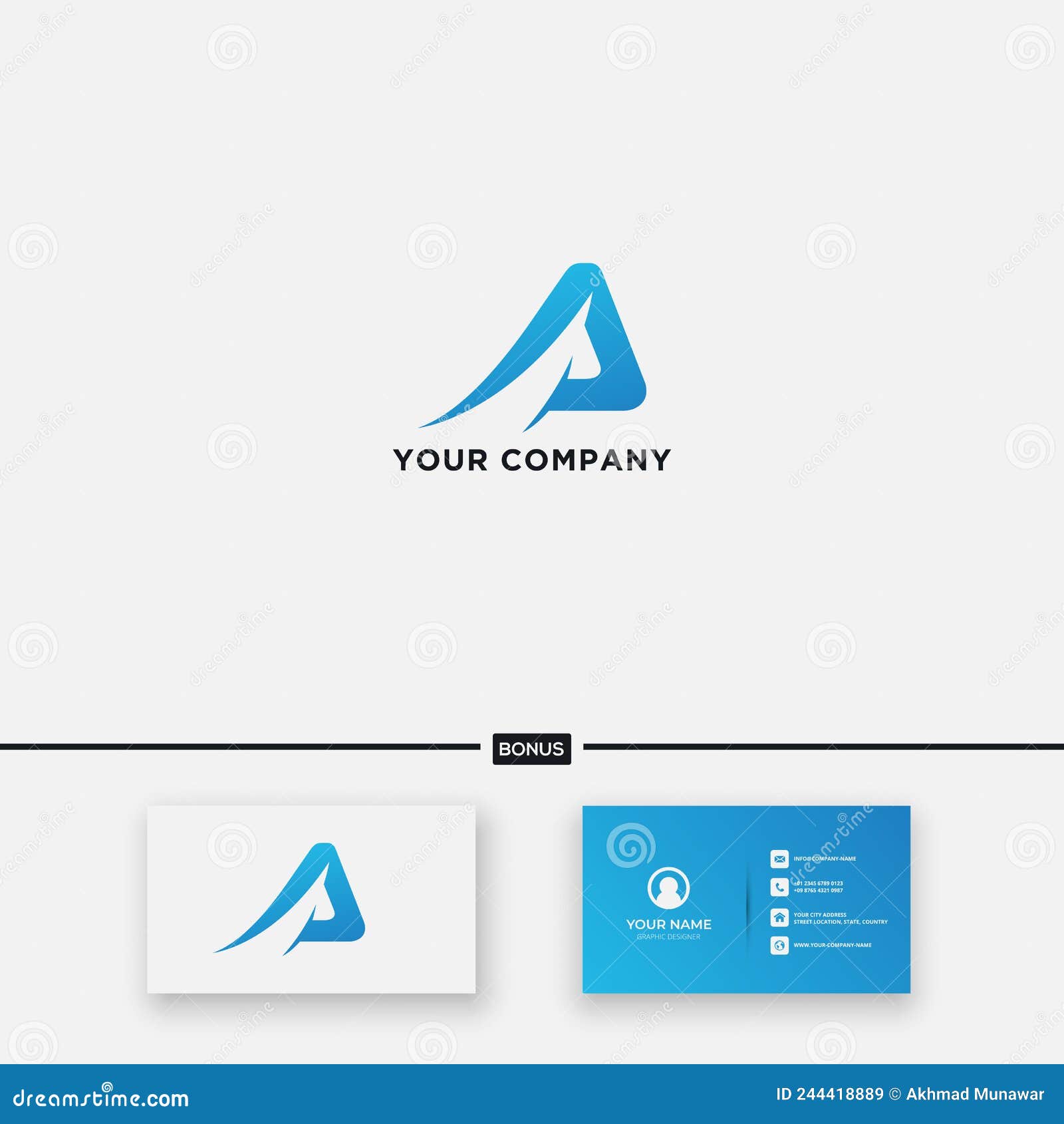 Simple Fast Running and a Letter Logo Stock Vector - Illustration of ...