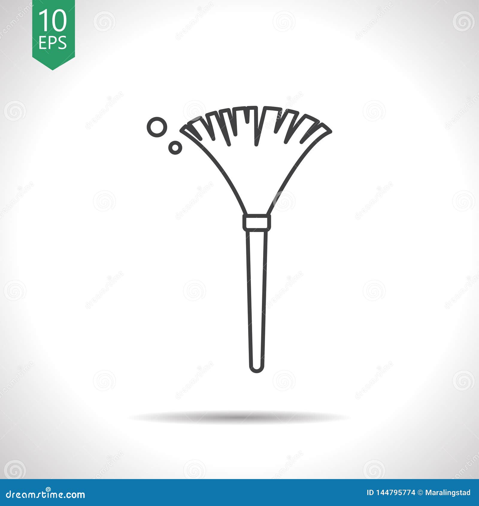 Simple Feather Duster Illustration. Cleaning Flat Vector Icon Stock ...