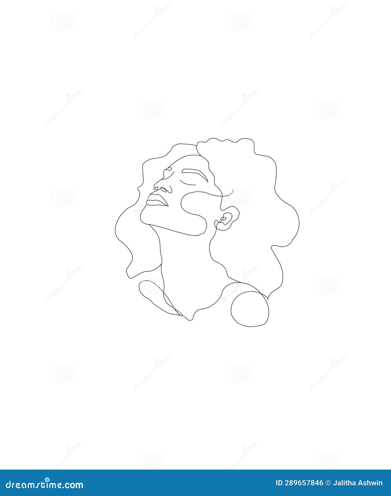 Simple Female Line Art. Art Drawing Simple Stock Illustration ...