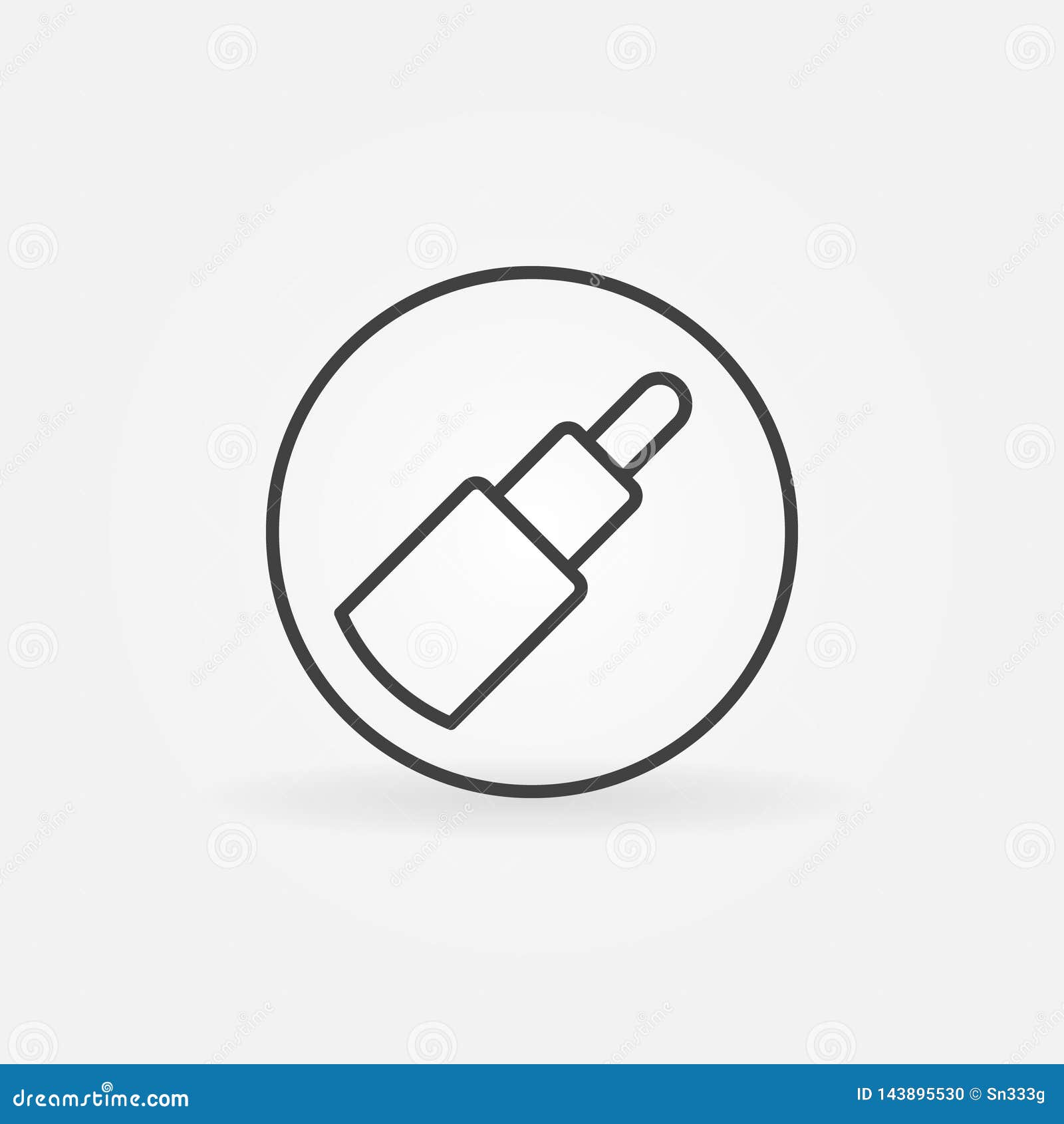 Simple Fiber Optic Cable in Circle Vector Outline Icon Stock Vector ...