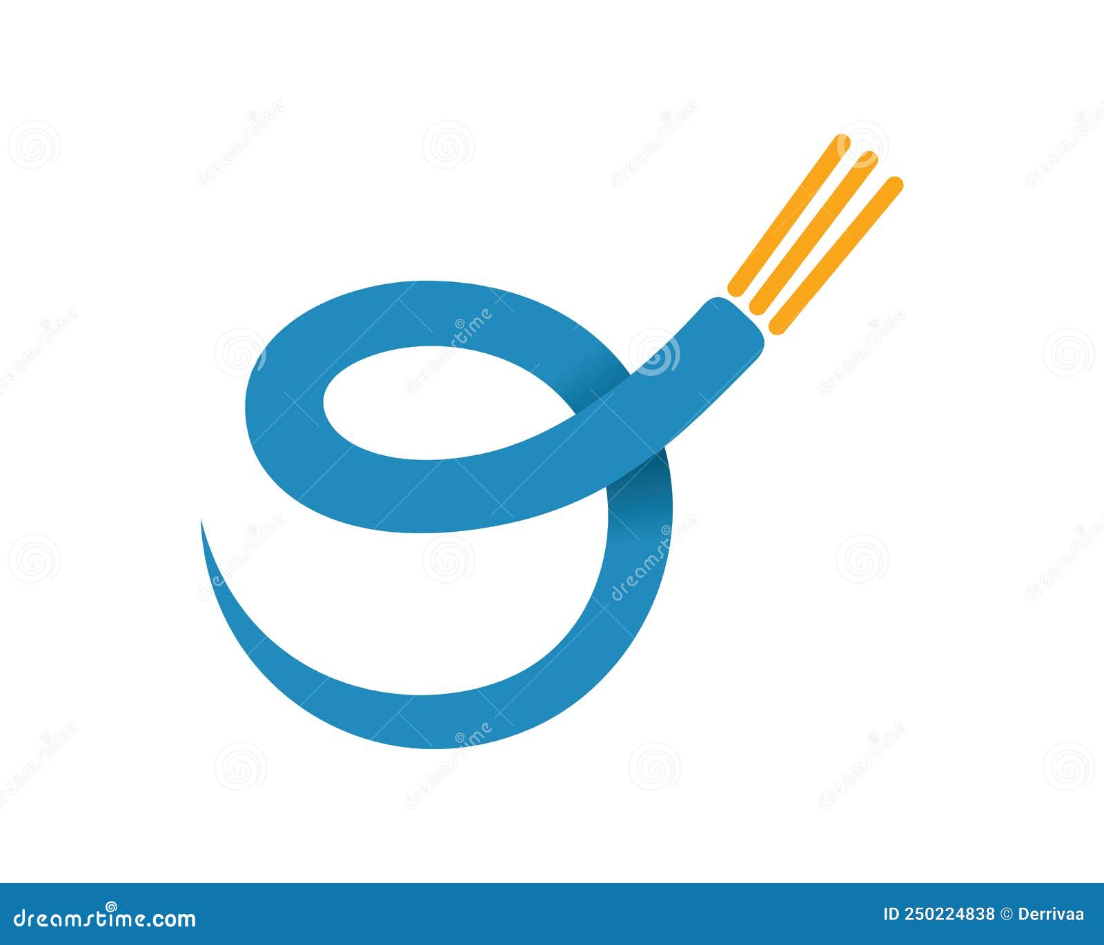 Simple Fiber Optic and Optical Fiber Symbol with Spiraling Motion Stock ...