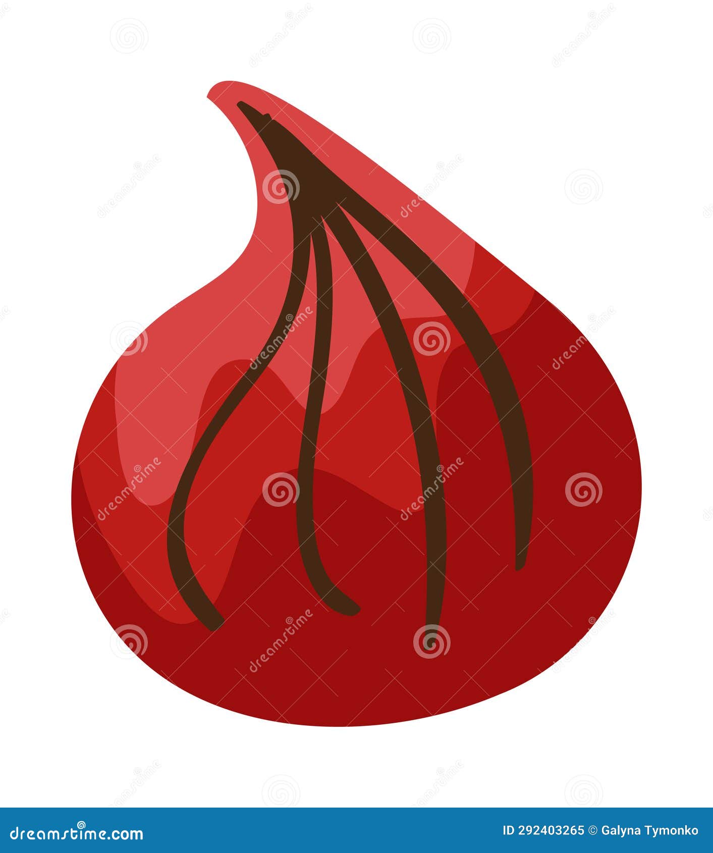 Simple Fig in Flat Style. Vector Illustration. Single Isolated Object ...