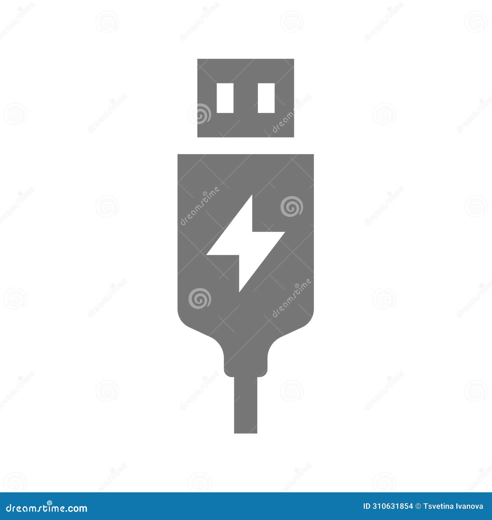 Usb charger vector icon stock vector. Illustration of smartphone ...