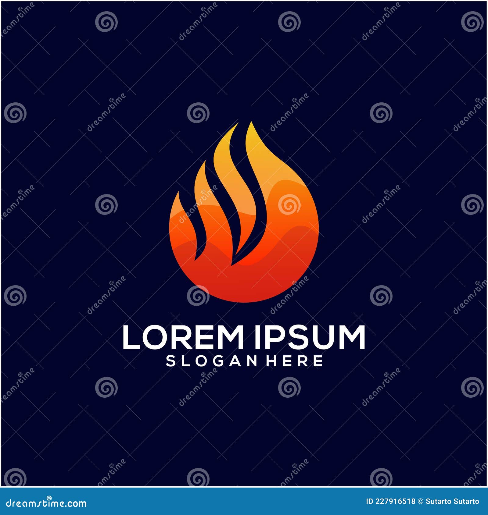 Simple Fire Flame Logo Design Stock Illustration - Illustration of ...