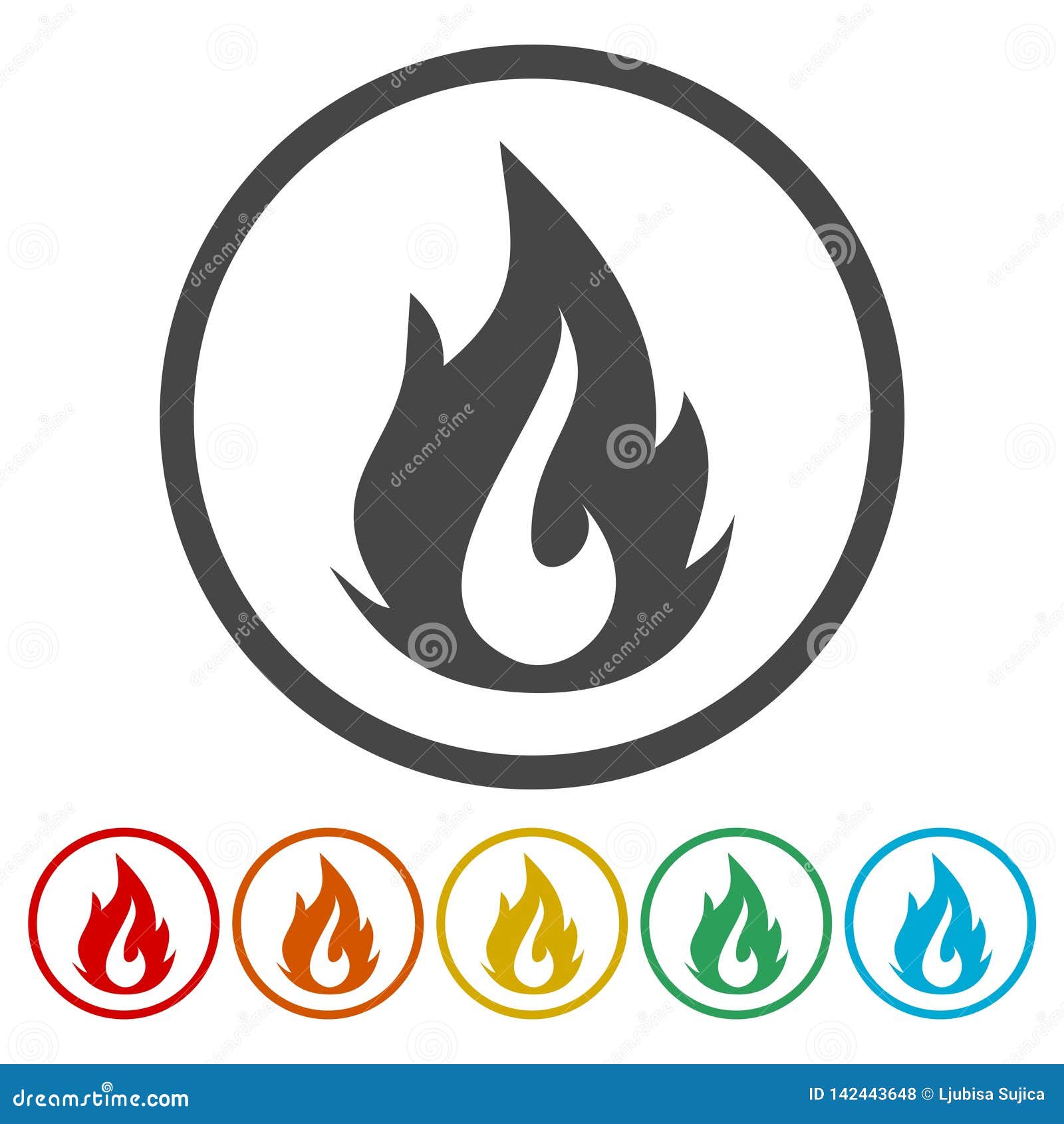 Simple Fire Icon, Fire Logo Stock Vector - Illustration of danger ...