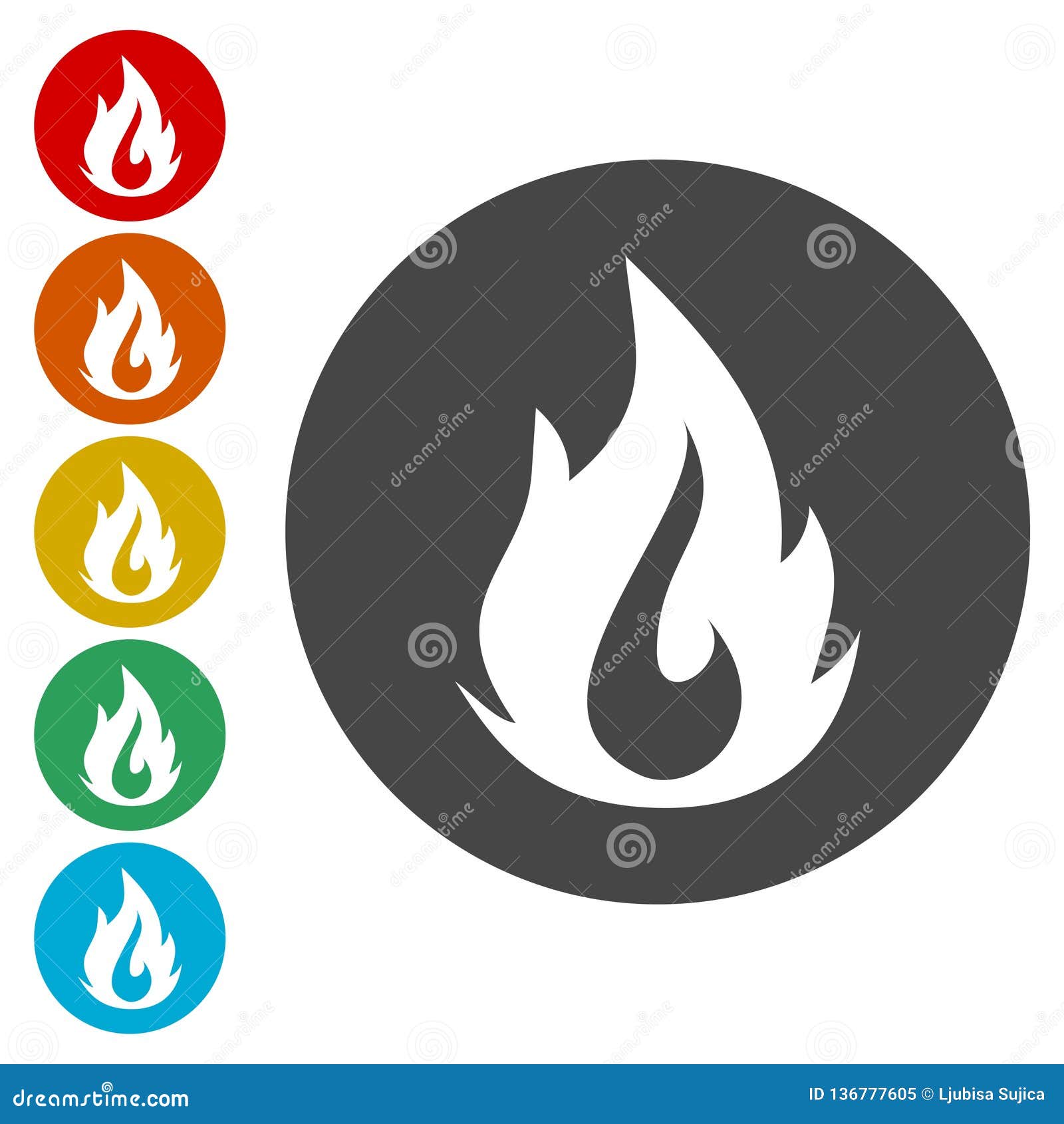Simple Fire Icon, Fire Logo Stock Vector - Illustration of flame, hell ...