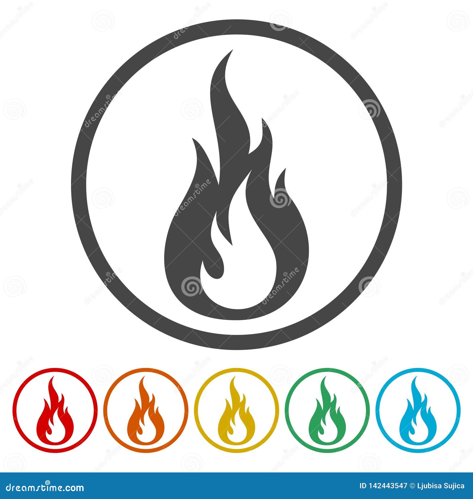 Simple Fire Icon, Fire Logo Stock Vector - Illustration of hell ...