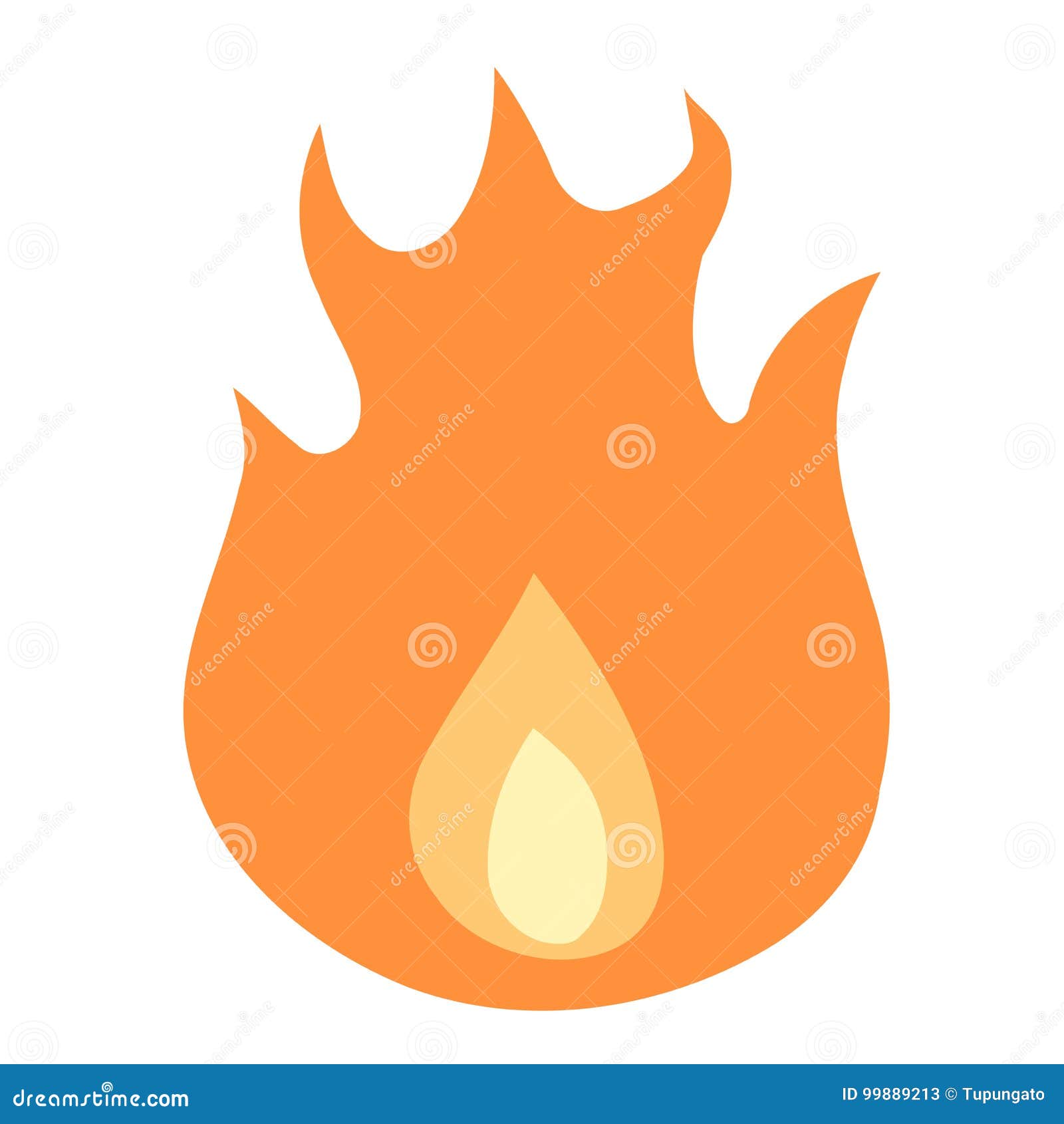 Simple fire icon stock vector. Illustration of graphics - 99889213