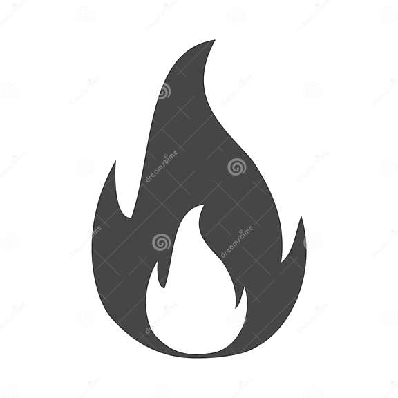 Simple fire icon stock vector. Illustration of power - 172122521