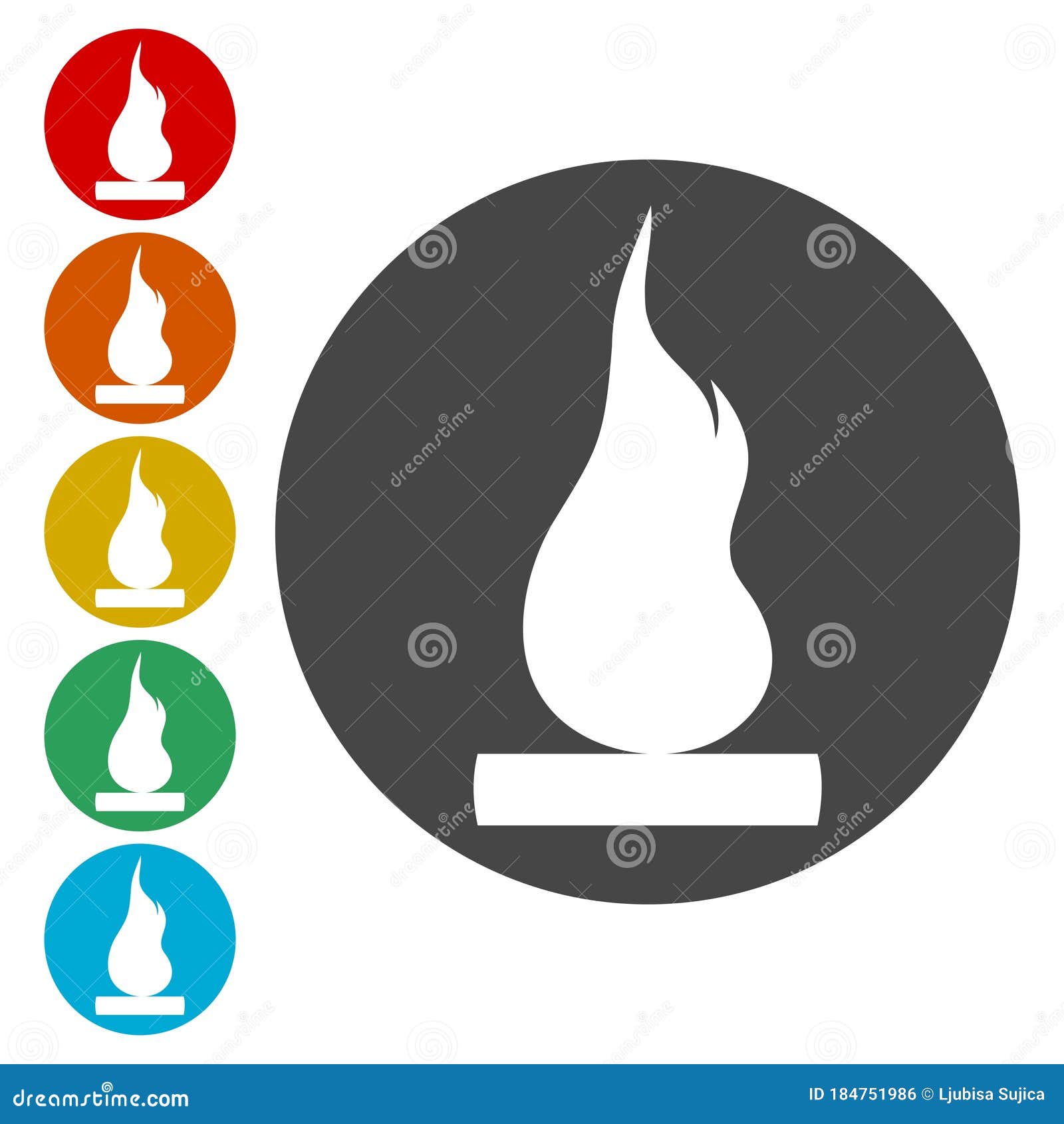 Simple fire icon stock vector. Illustration of ecology - 184751986